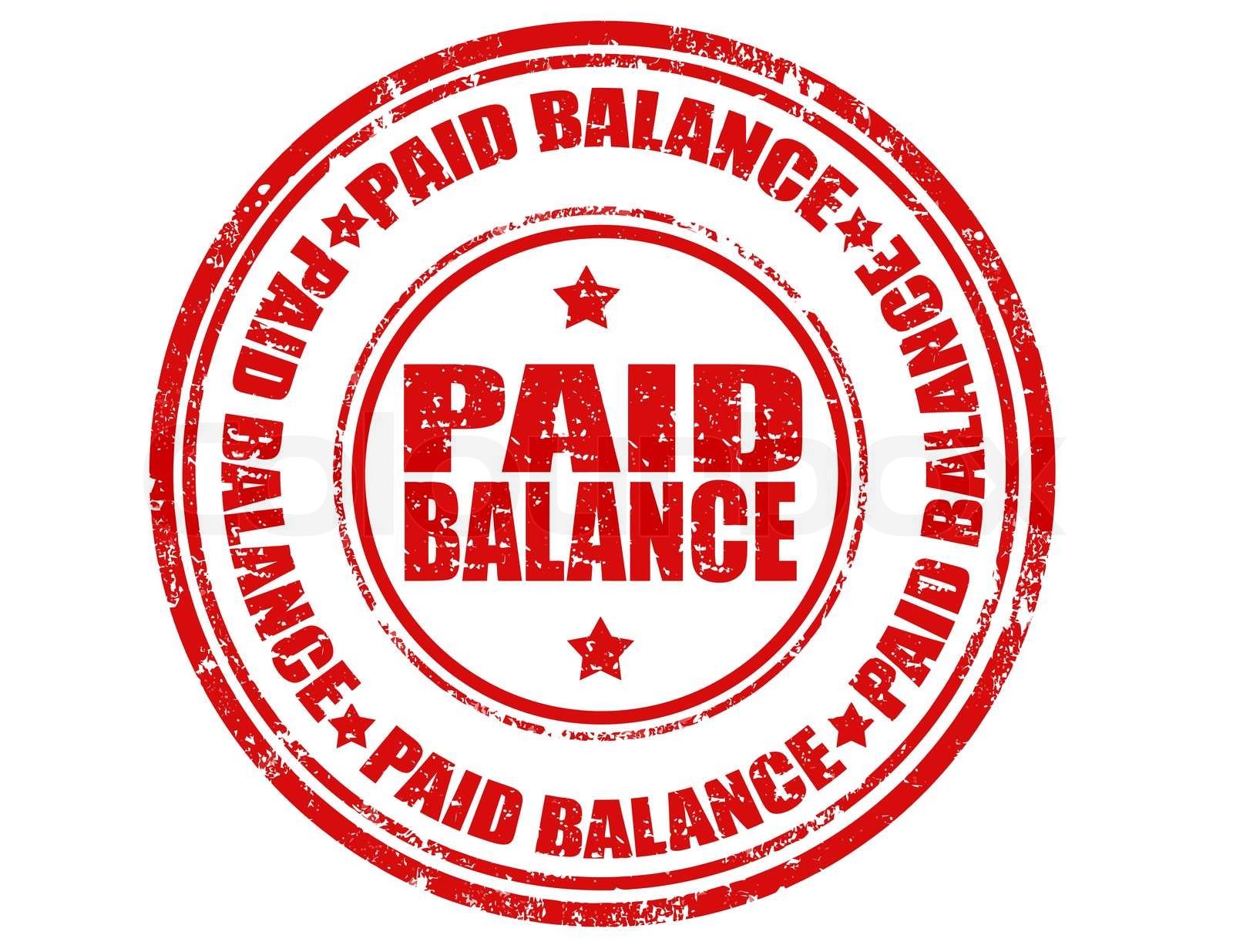 Paid balance-stamp | Stock vector | Colourbox