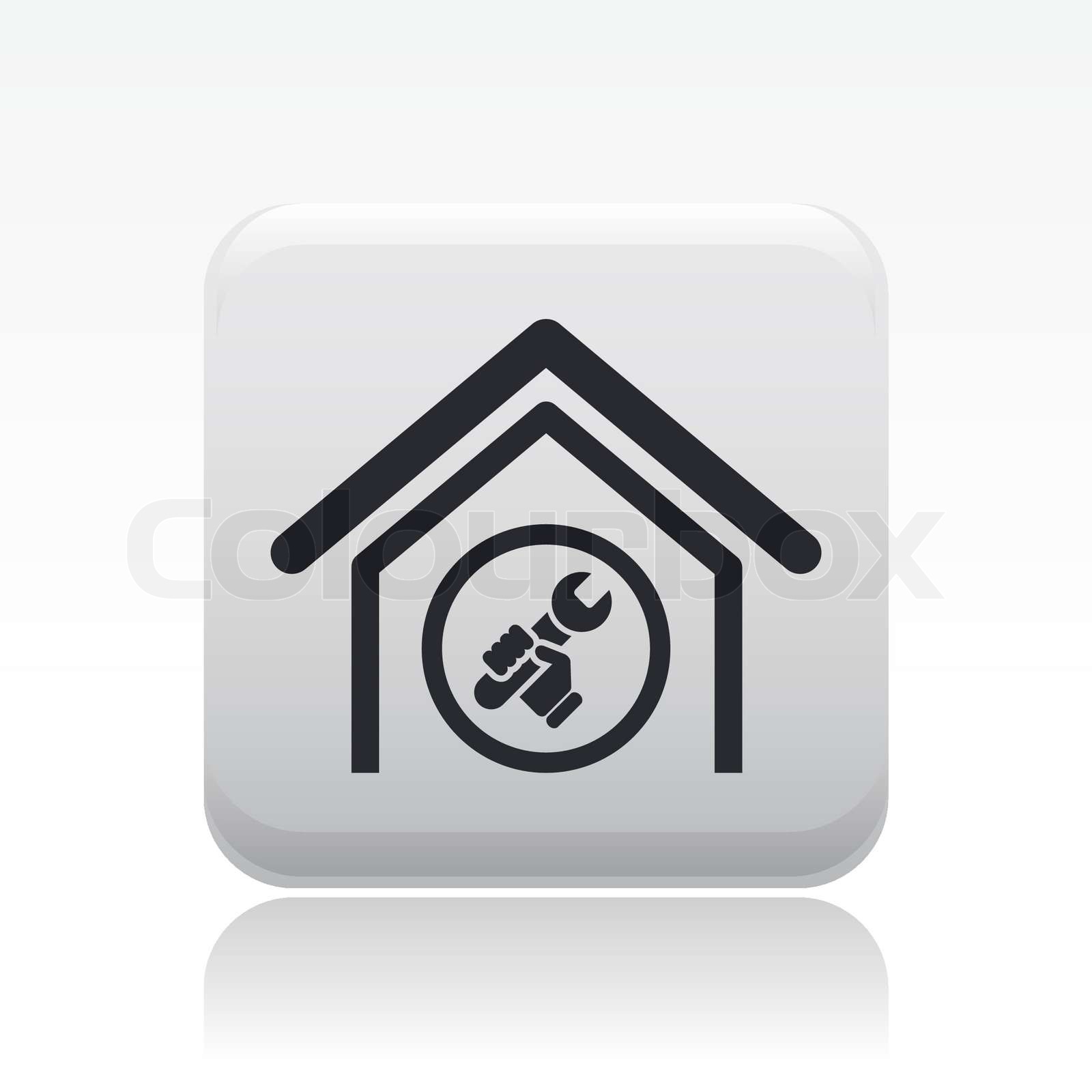 Vektor-Illustration der einzelnen Handwerker-Symbol | Stock-Vektor ...