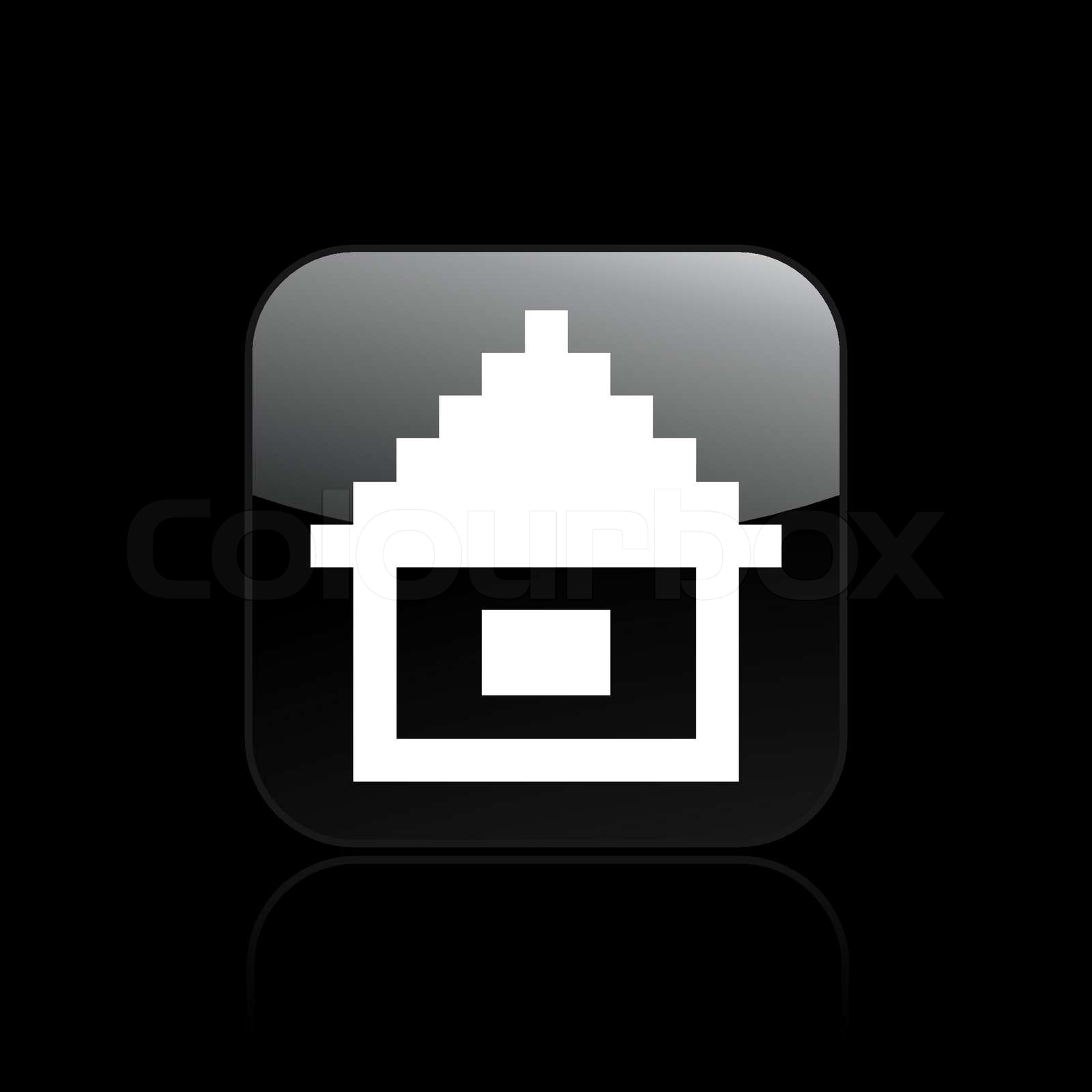 Vector illustration of single pixel pc icon | Stock vector | Colourbox