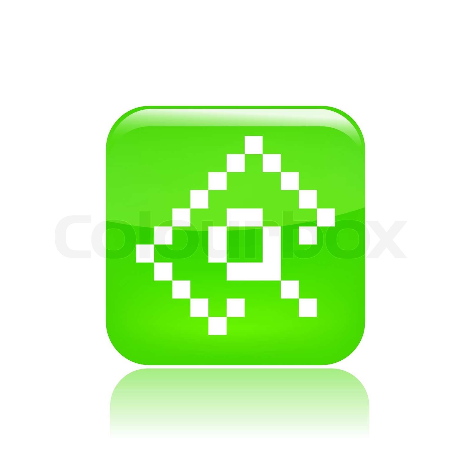 Vector illustration of pixel computer icon | Stock vector | Colourbox