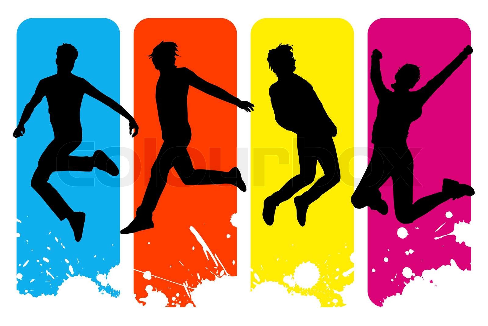 Vector illustration of happy people icon | Stock vector | Colourbox