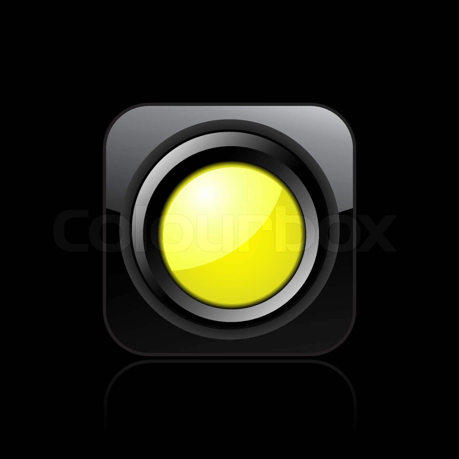 Yellow Traffic Light Icon