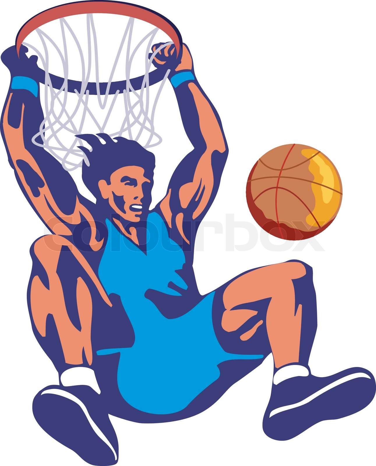 Basketball Player Dunking | Stock vector | Colourbox
