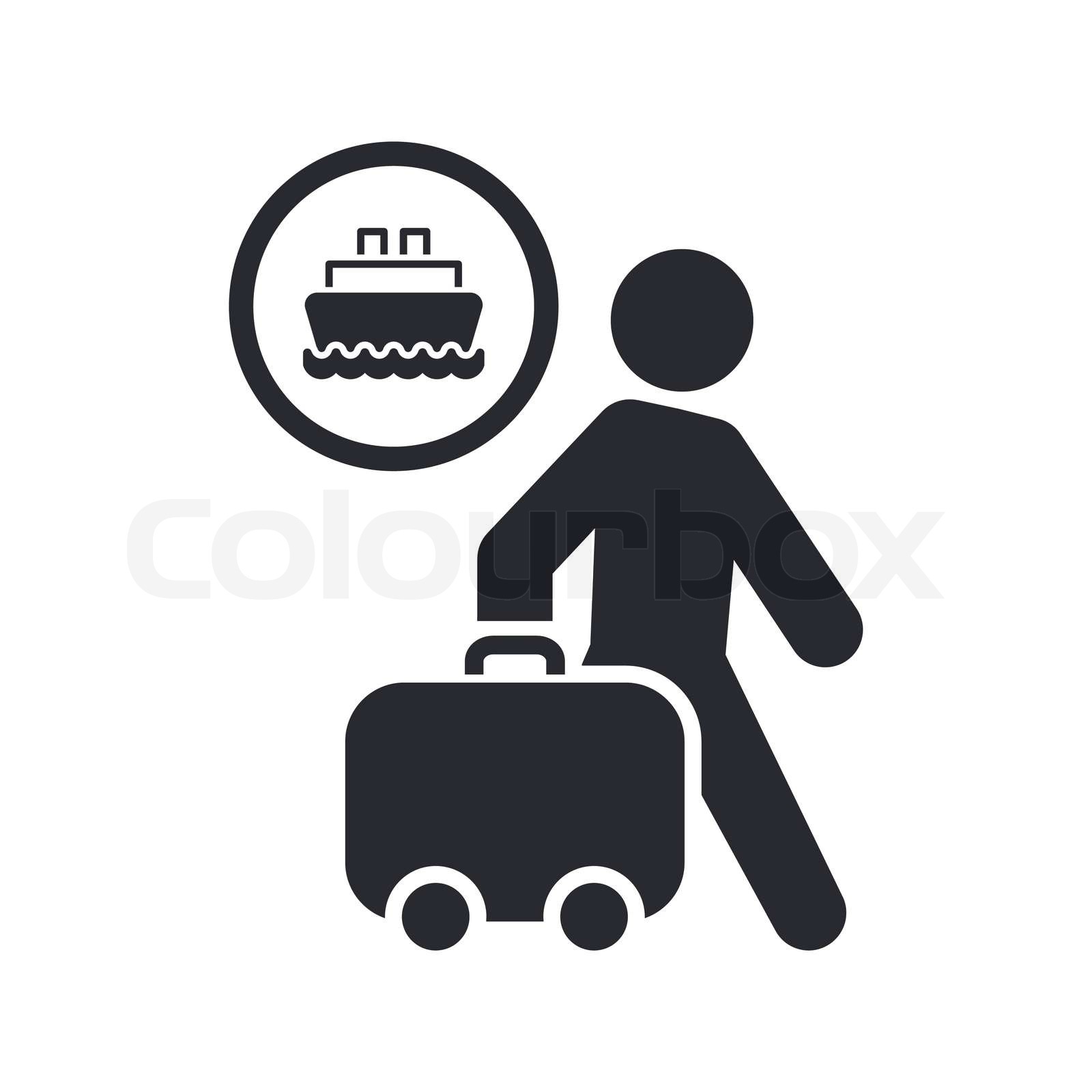 Vector illustration of single embark icon | Stock vector | Colourbox