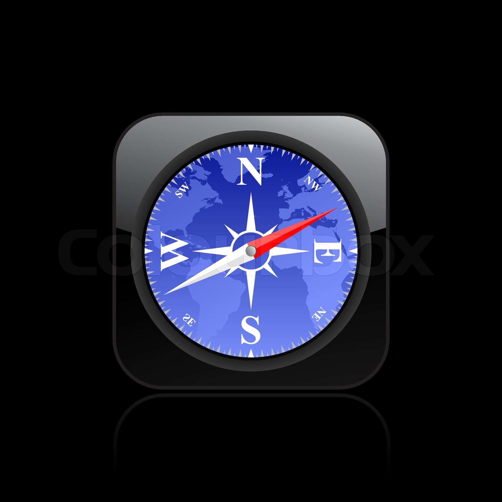 Vector illustration of single compass icon | Stock vector | Colourbox