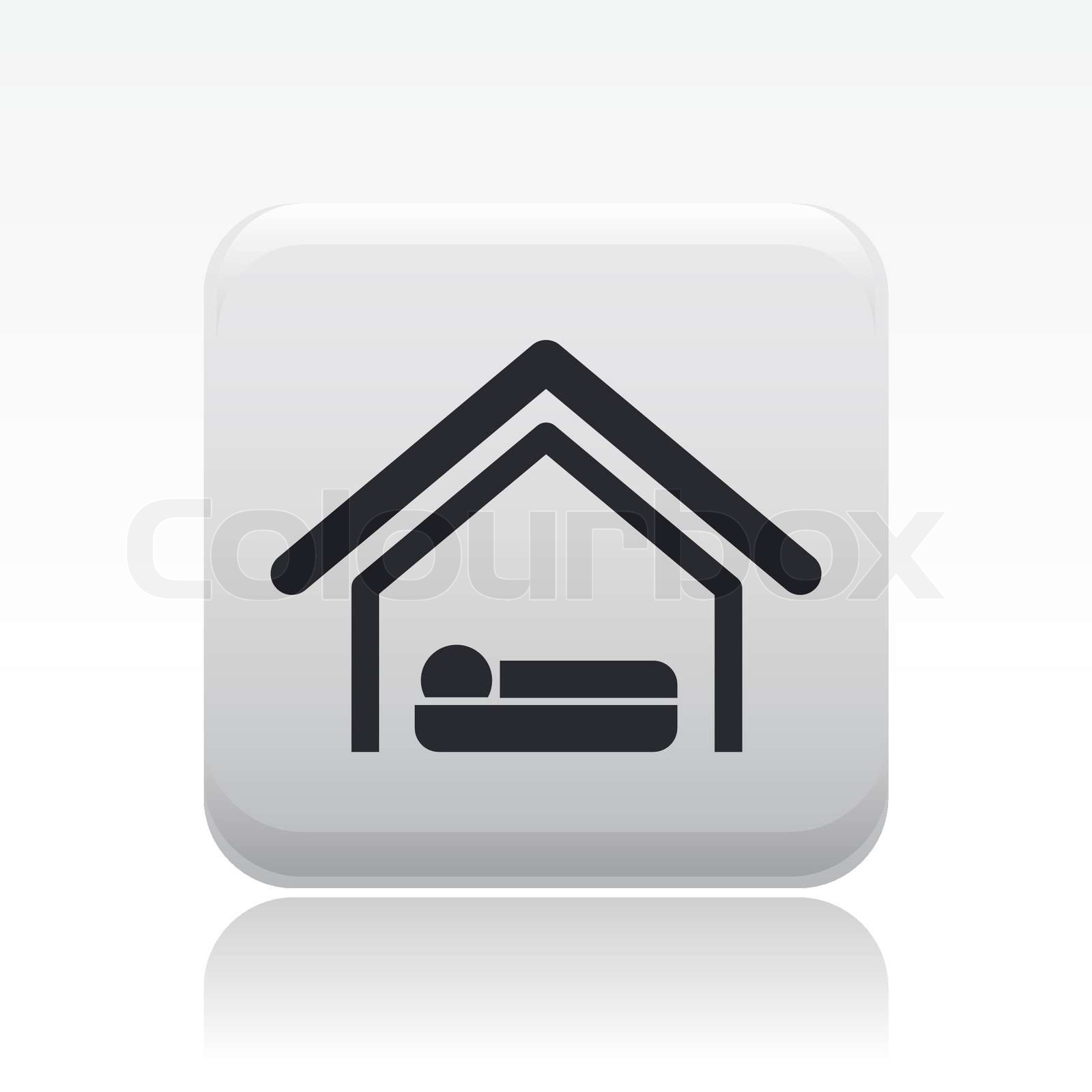 Vektor-Illustration der einzelnen Hotels-Symbol | Stock-Vektor | Colourbox