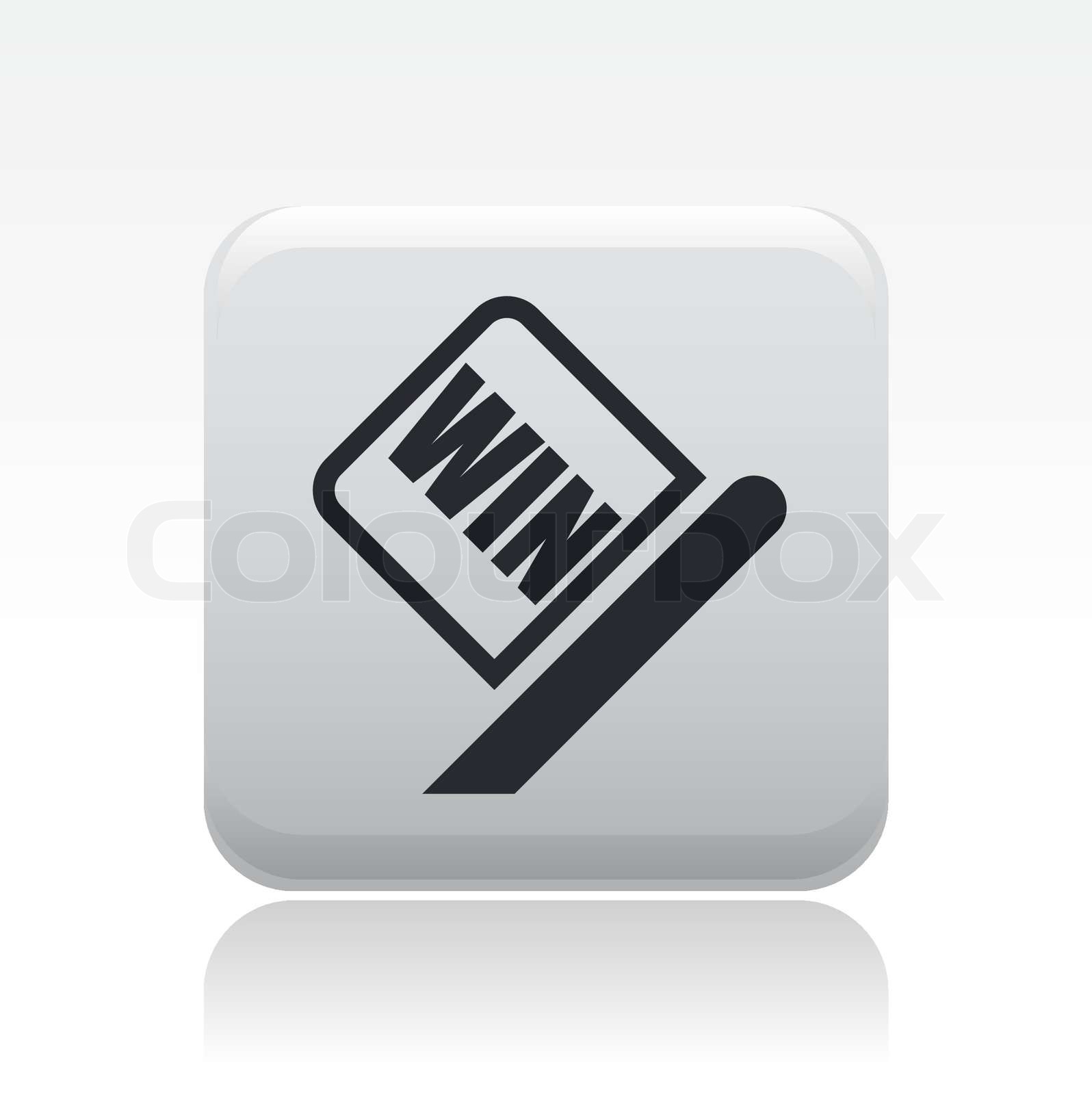 Vector illustration of single winning flag icon | Stock vector | Colourbox