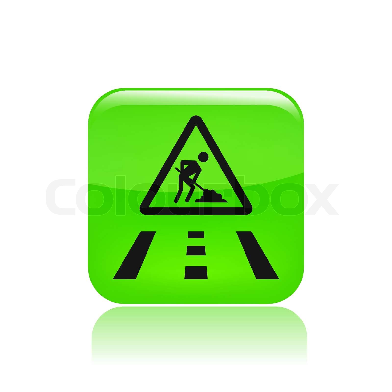 Vector illustration of single road work in progress icon | Stock vector ...