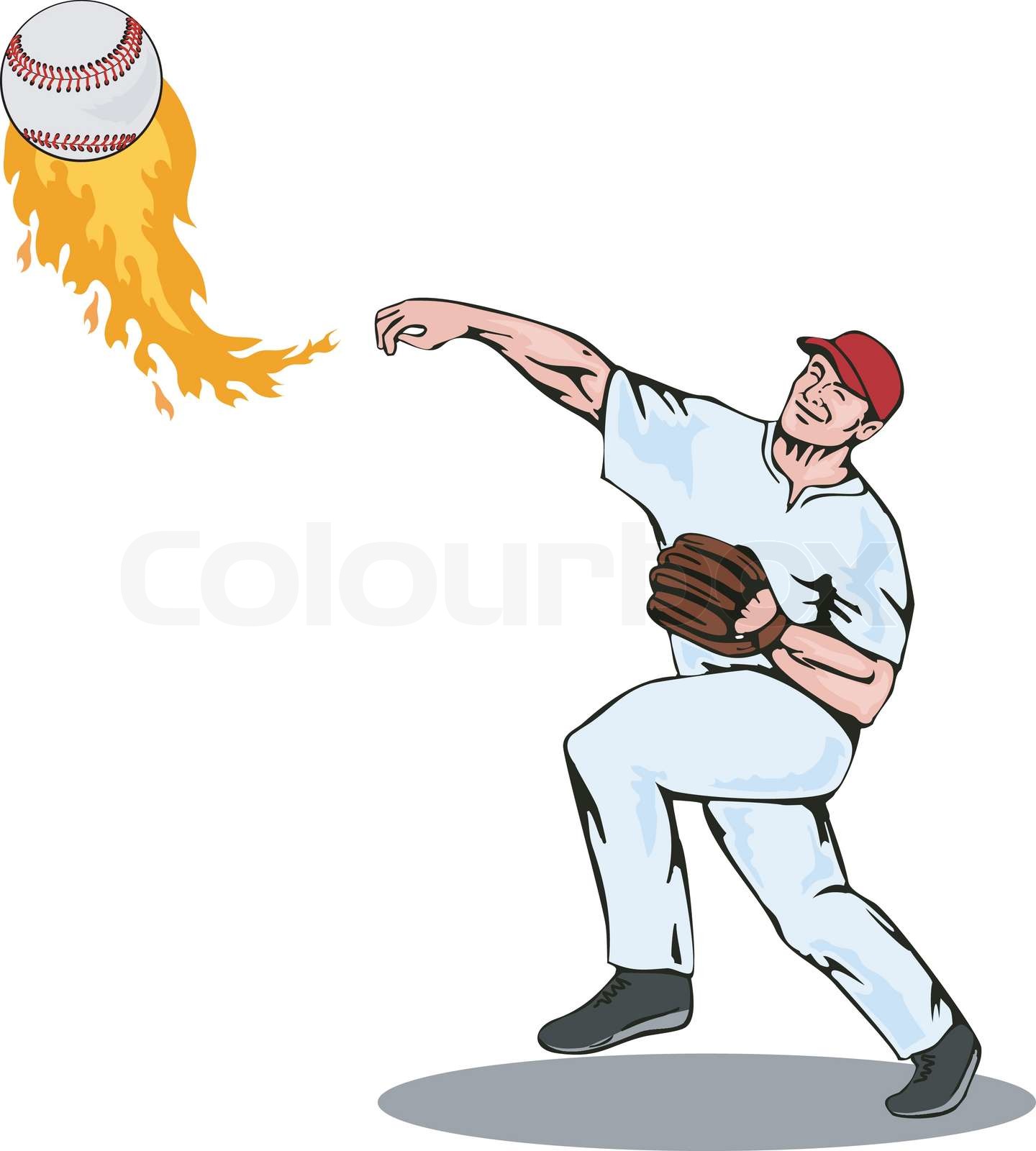 American Baseball Player Pitcher | Stock vector | Colourbox