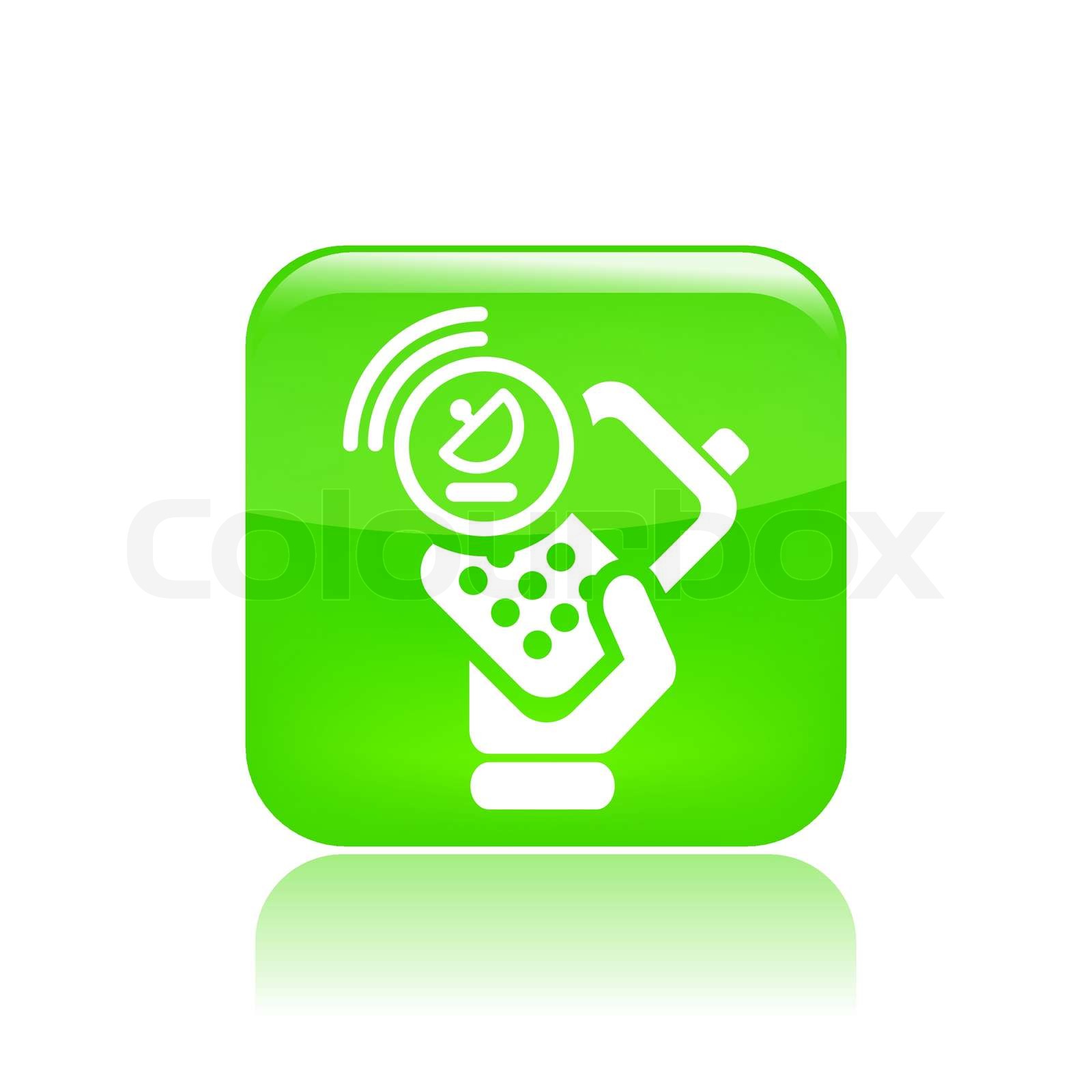 Vector illustration of single satellite phone icon | Stock vector ...