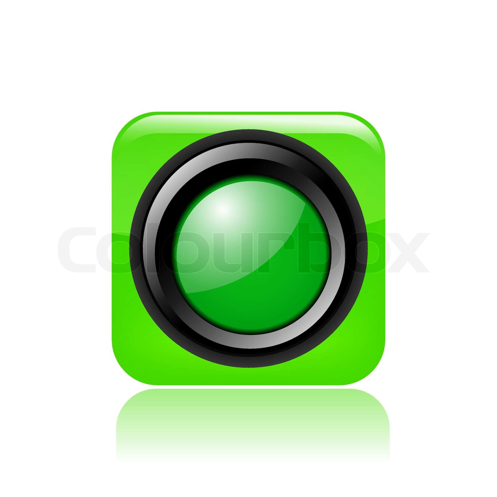 Vector illustration of single green traffic light icon | Stock vector ...