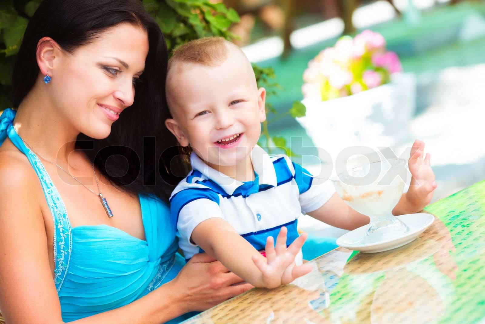 Mother With Son Stock Image Colourbox