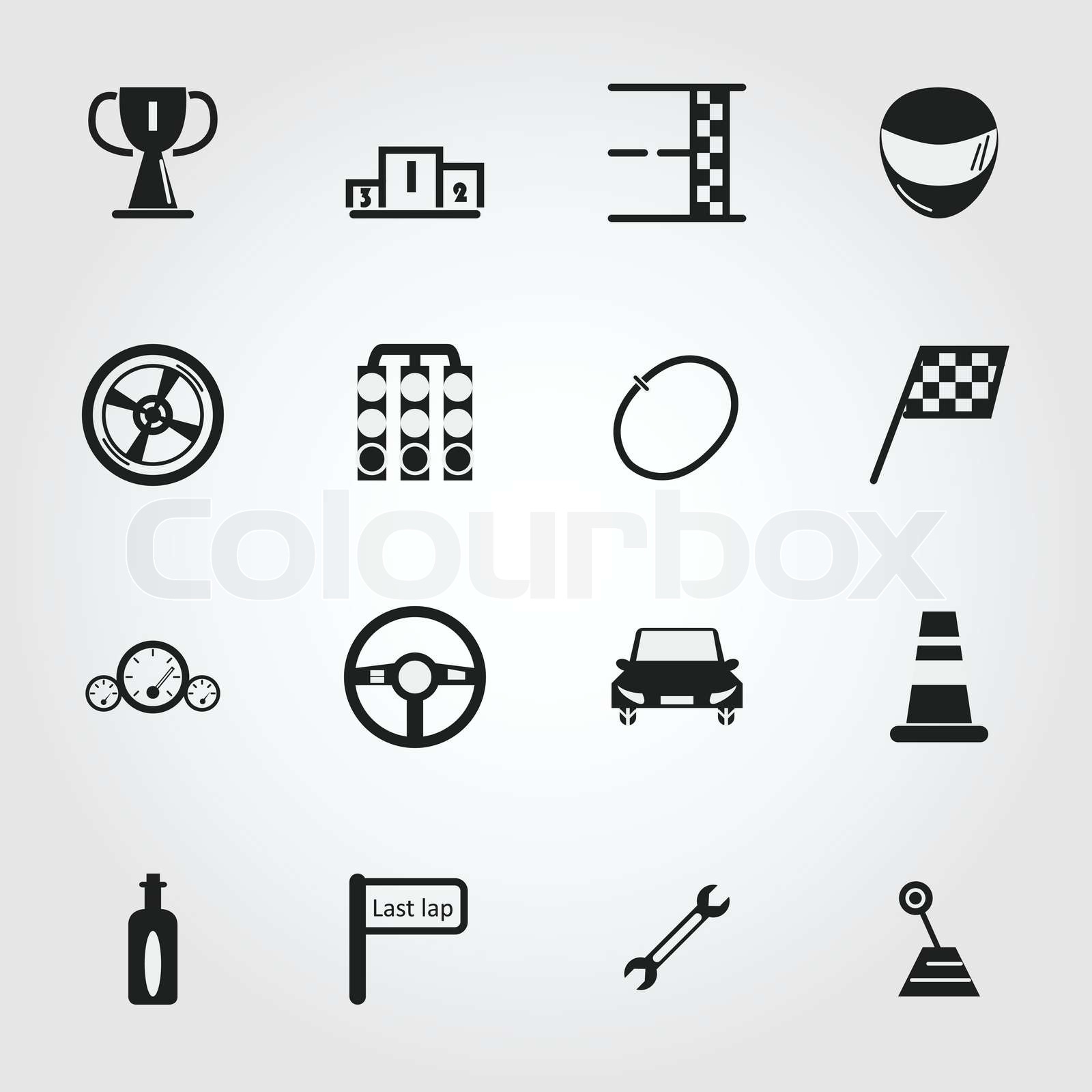 Race icons | Stock vector | Colourbox