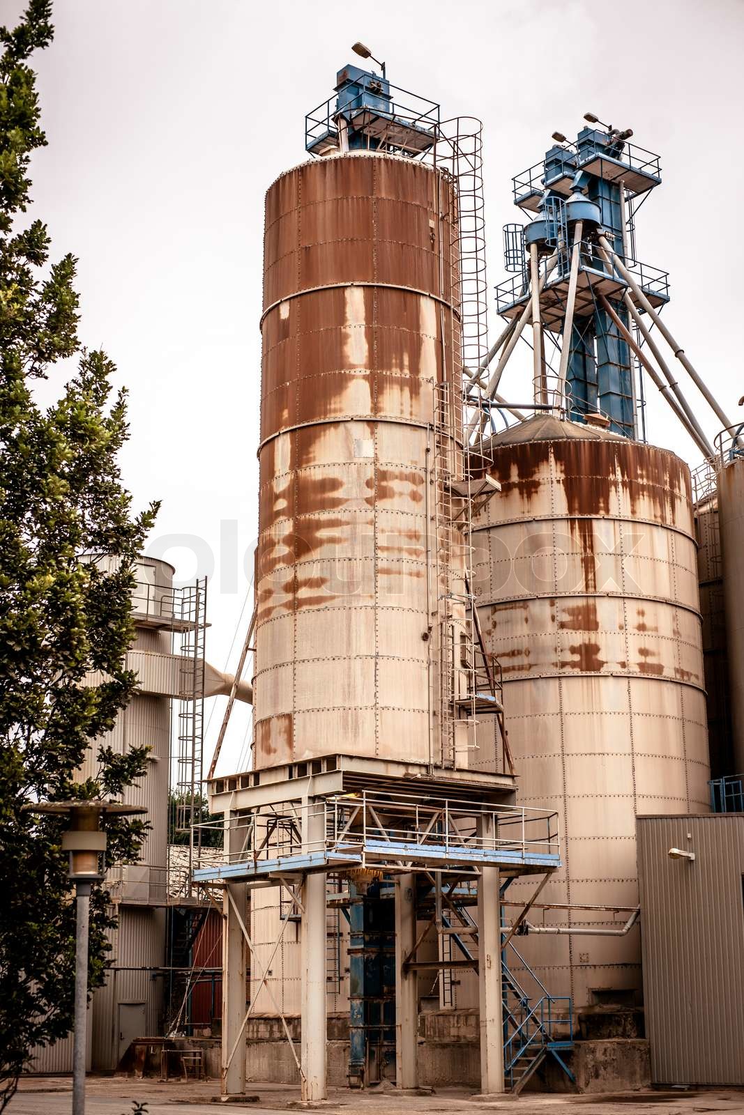 Old factory with a silo | Stock image | Colourbox
