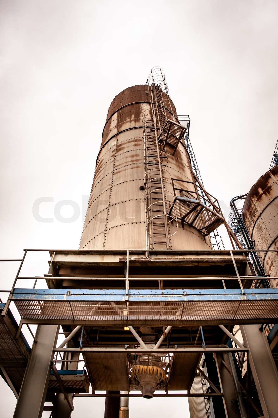 Big silo at a factory | Stock image | Colourbox