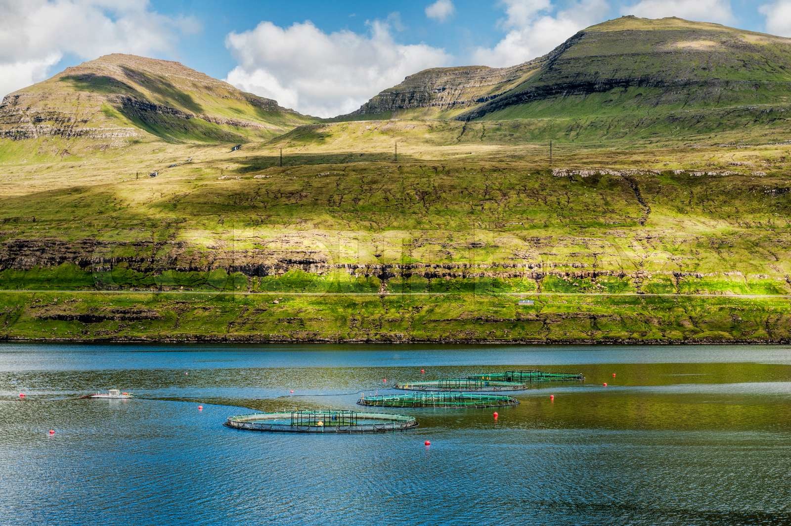 Salmon farming in the Faroe Islands | Stock image | Colourbox