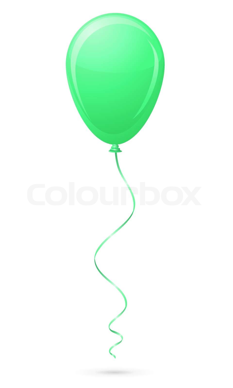 green balloon vector illustration | Stock vector | Colourbox