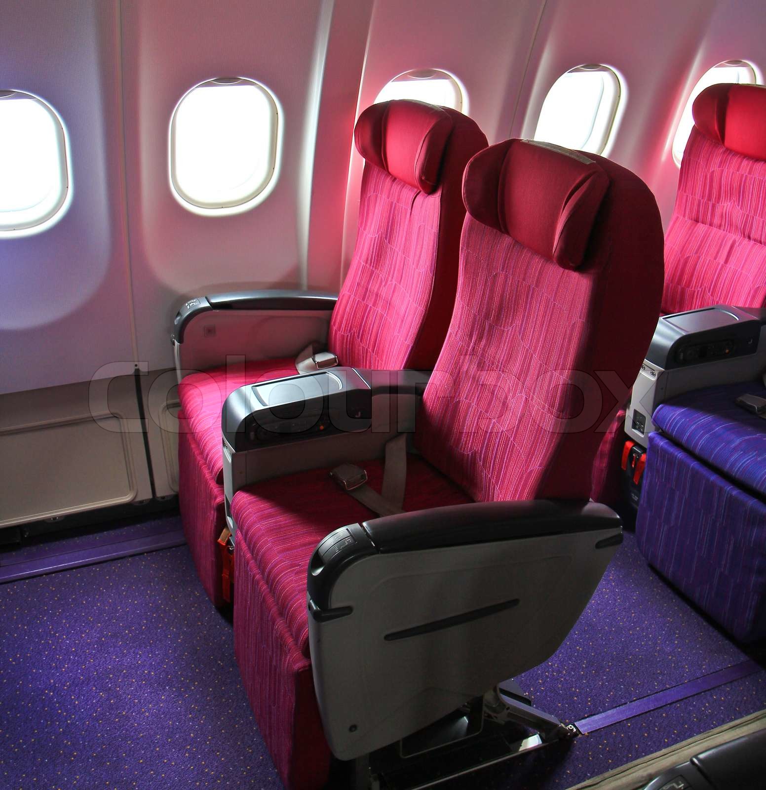 Cabin airplane seats | Stock image | Colourbox
