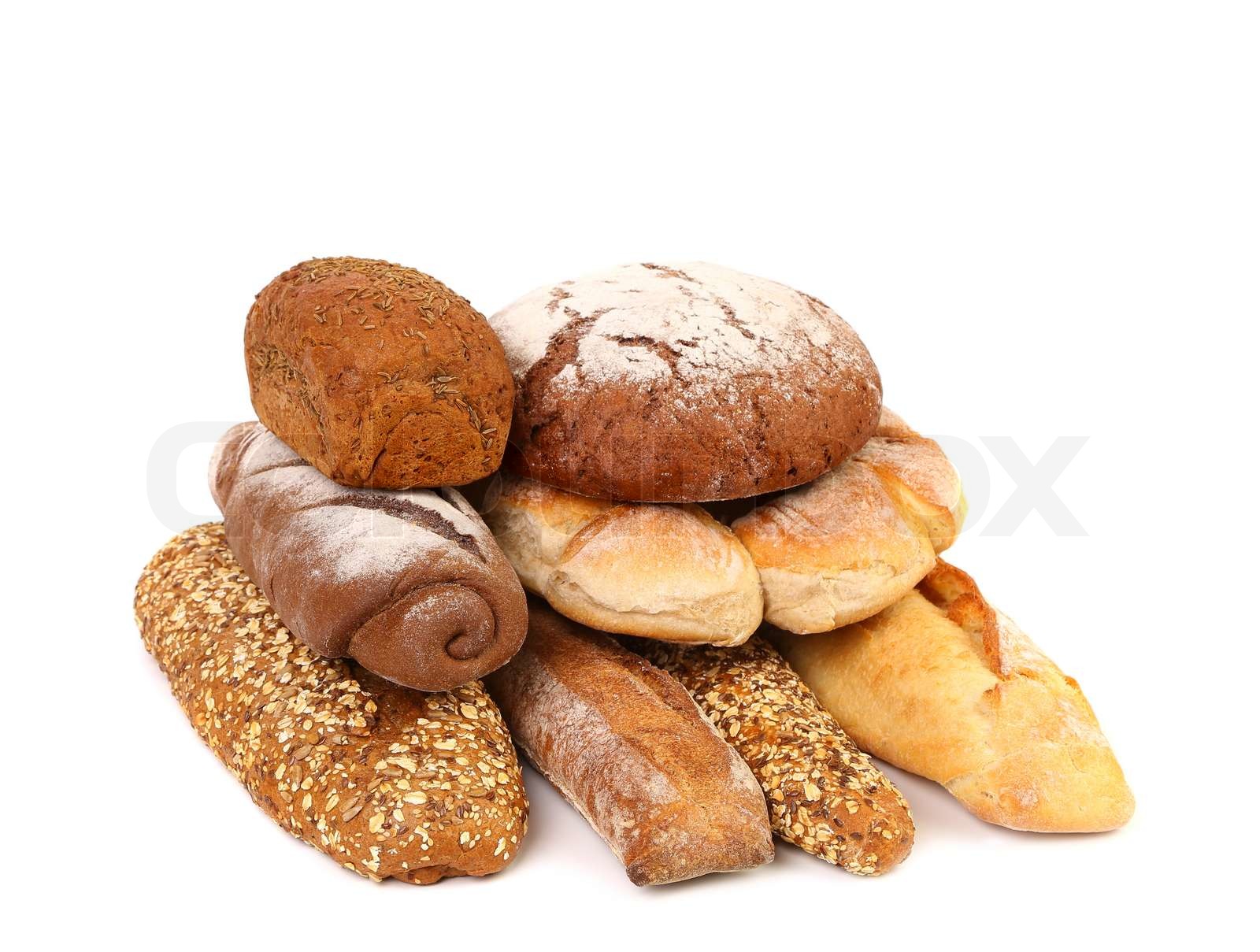Zusammensetzung verschiedener Arten von Brot | Stock Bild | Colourbox