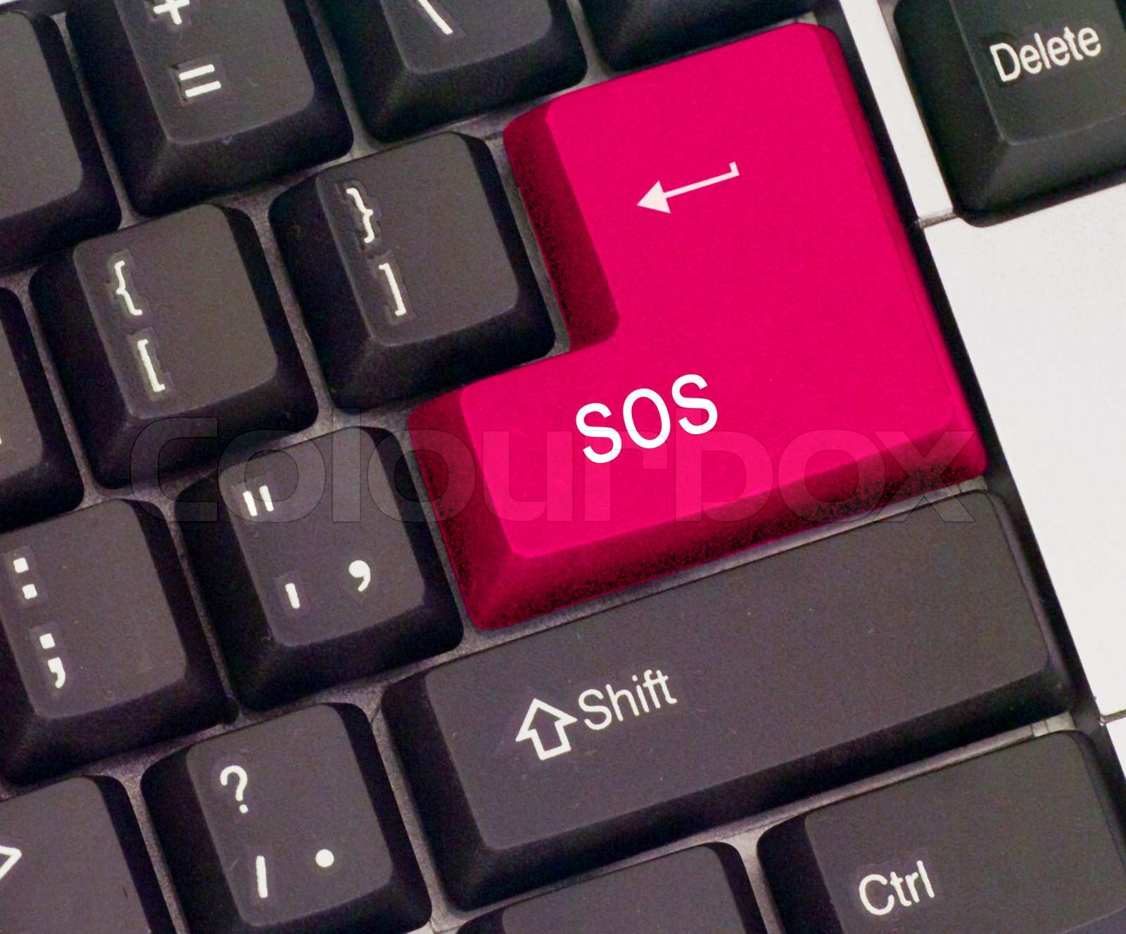 SOS key | Stock image | Colourbox