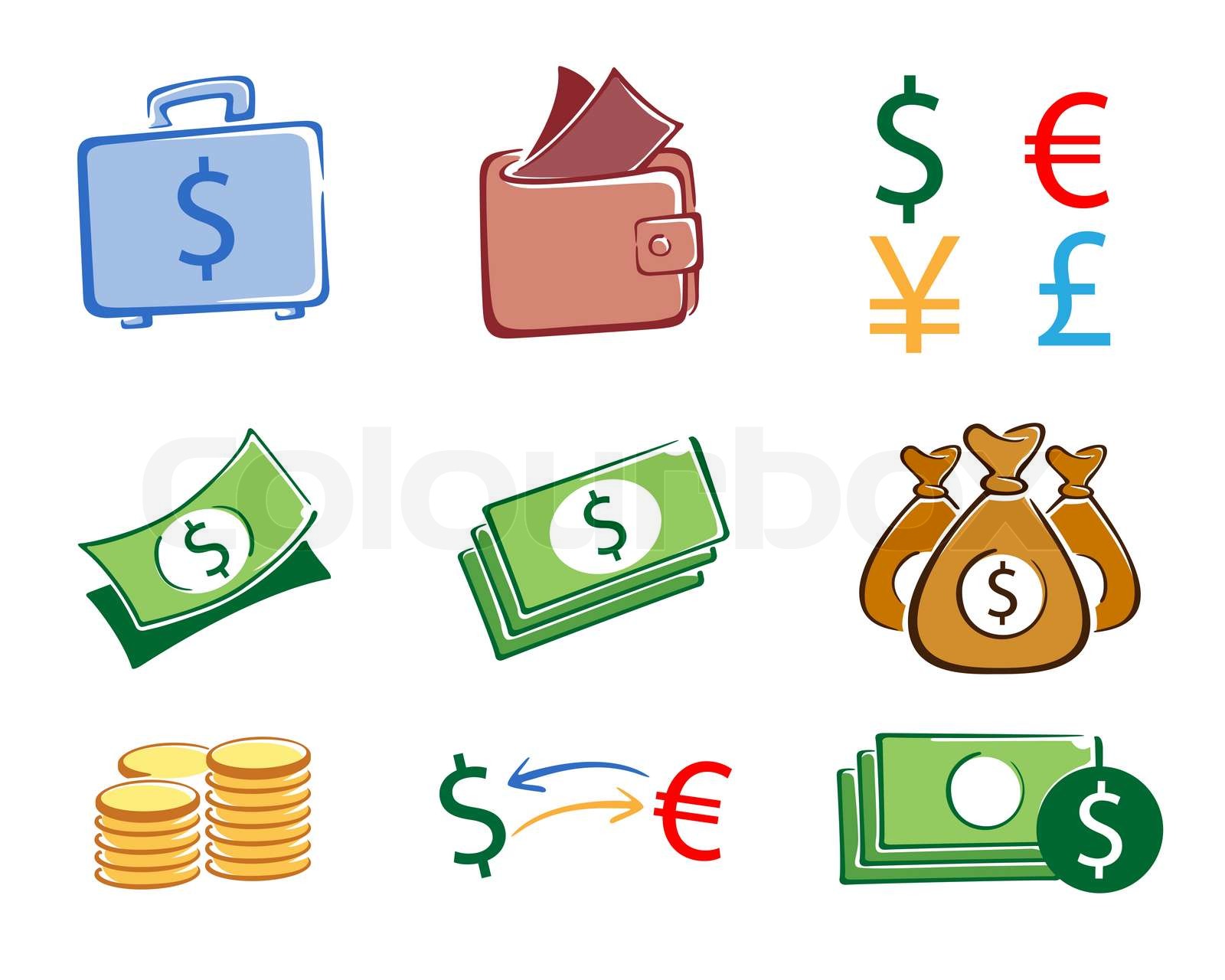 Geld-Icon-set | Stock-Vektor | Colourbox