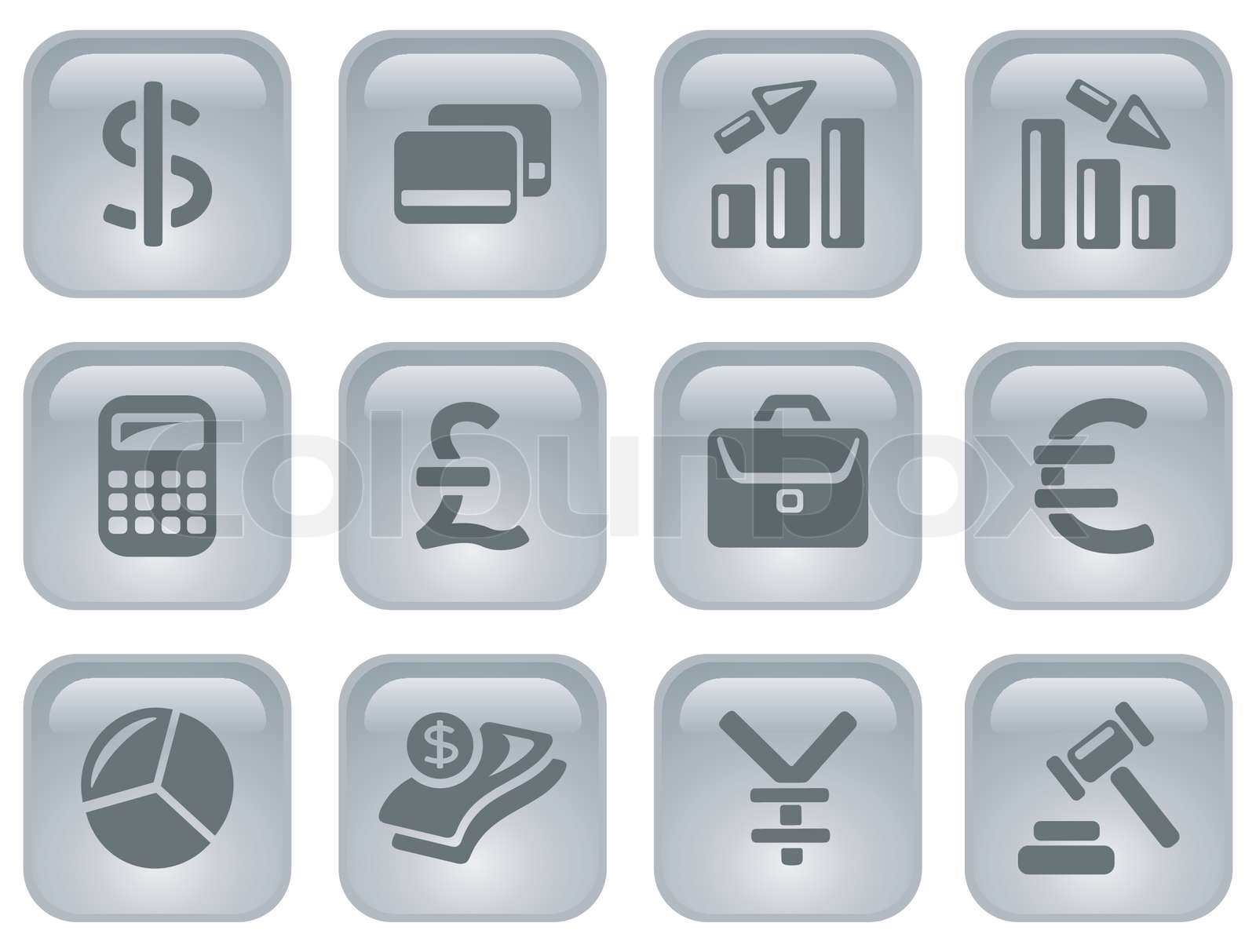 Finance buttons | Stock vector | Colourbox