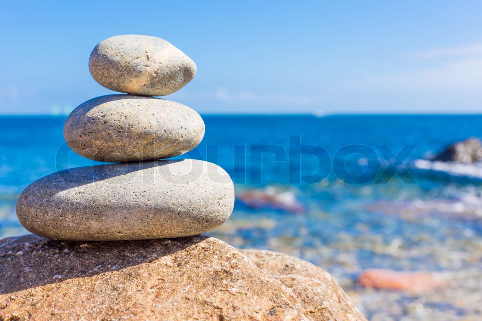 Stones into the sea | Stock image | Colourbox