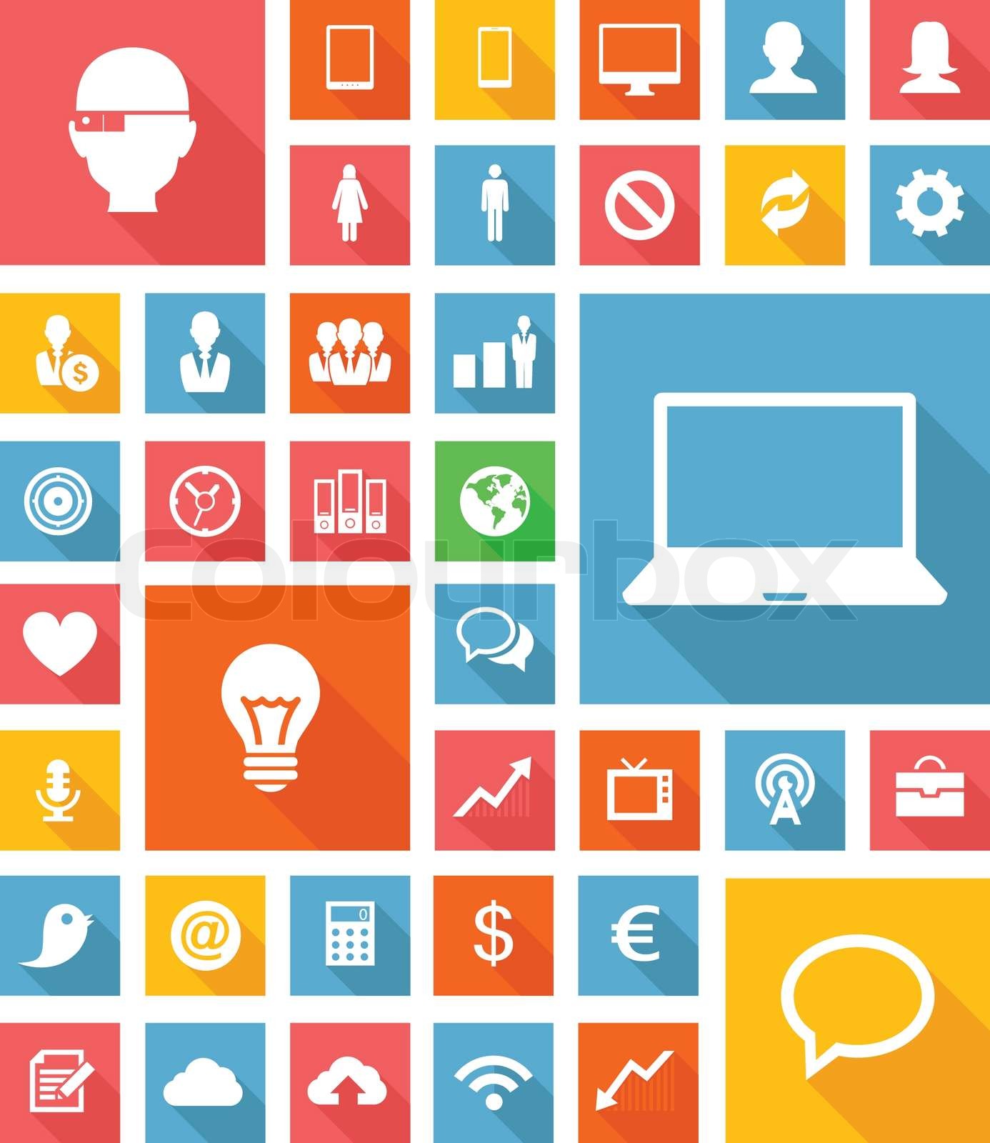 Web- und weiche Icon-set | Stock-Vektor | Colourbox