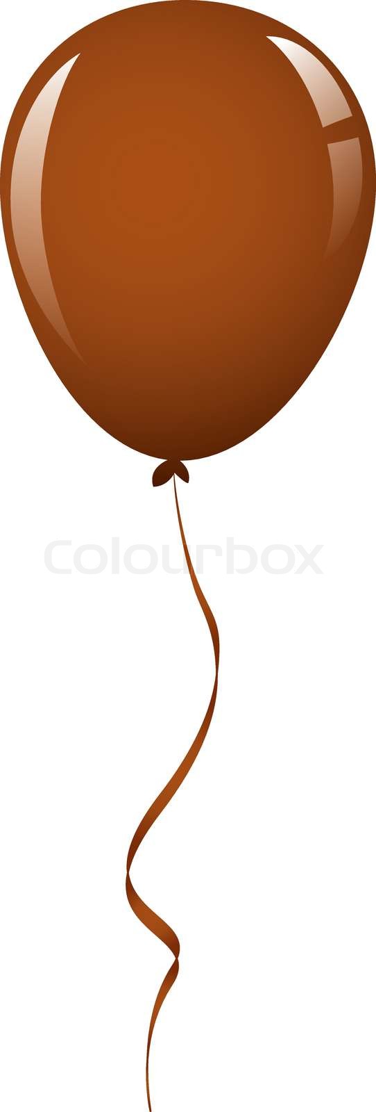 brown balloon ribbon | Stock vector | Colourbox
