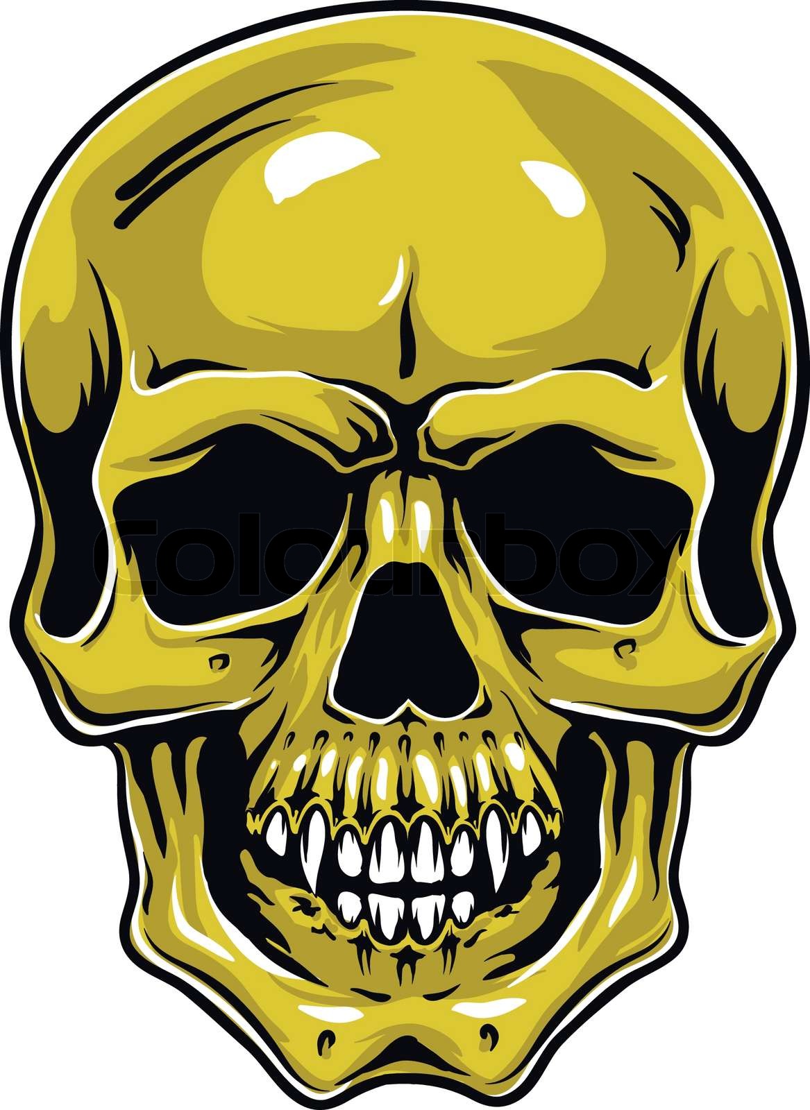 Cartoon Vector Skull Hand drawn Eps8 | Stock vector | Colourbox