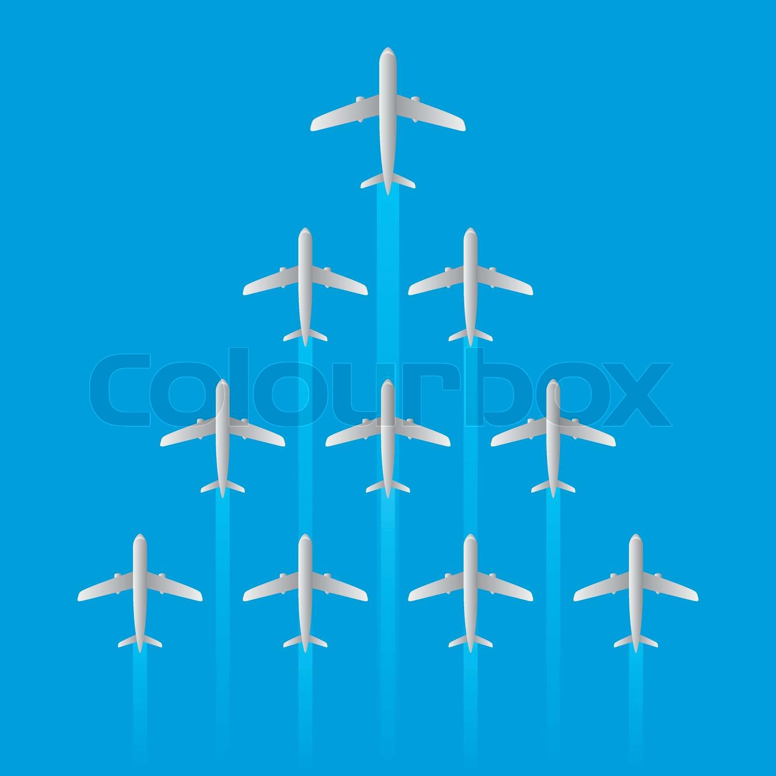 leader airplane jet flying arrow model isolated vector | Stock vector ...