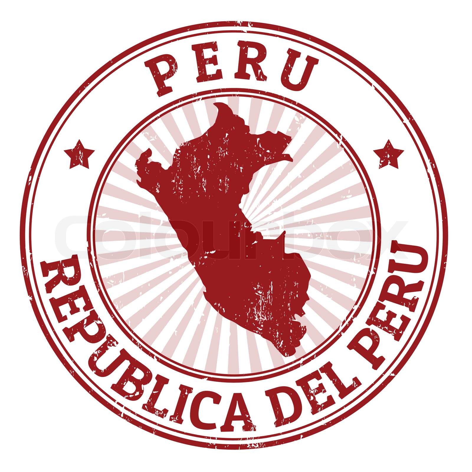 Peru stamp | Stock vector | Colourbox