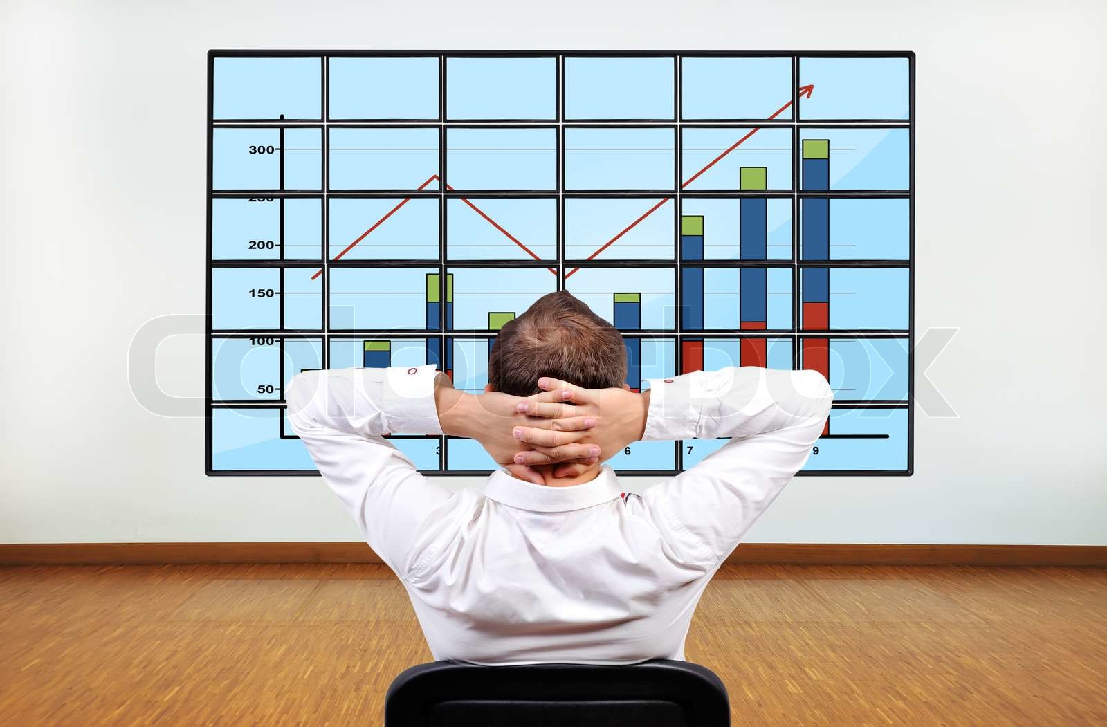 Kaufmann Blick auf Grafik | Stock Bild | Colourbox