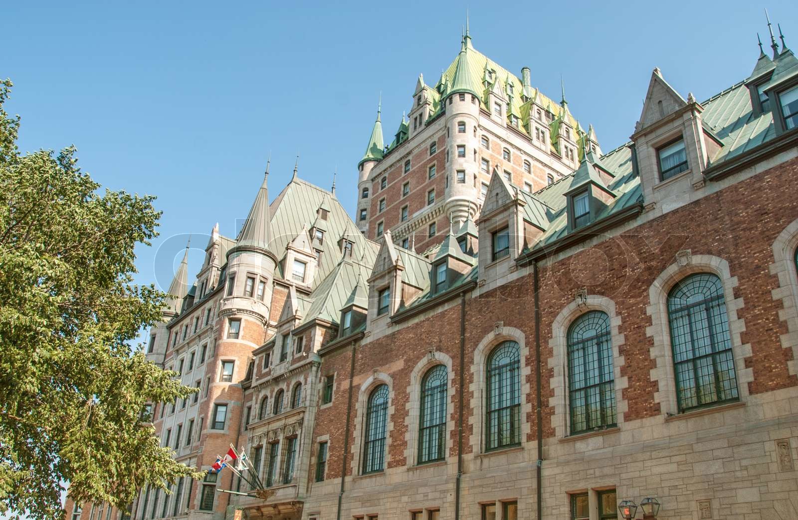 Magnificence of Hotel Chateau de Frontenac, Quebec Castle | Stock image ...