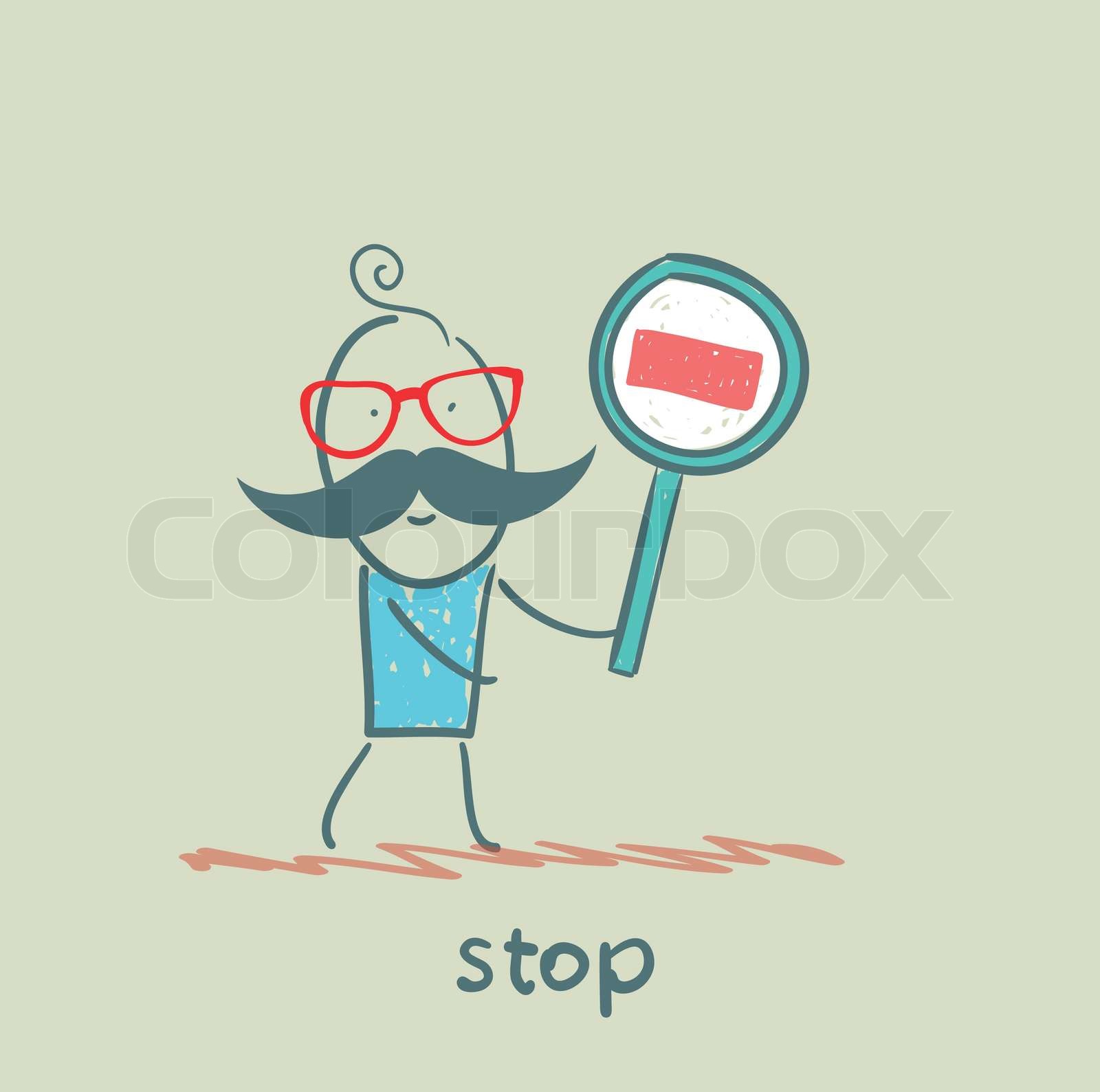 mit Stop-Schild | Stock-Vektor | Colourbox