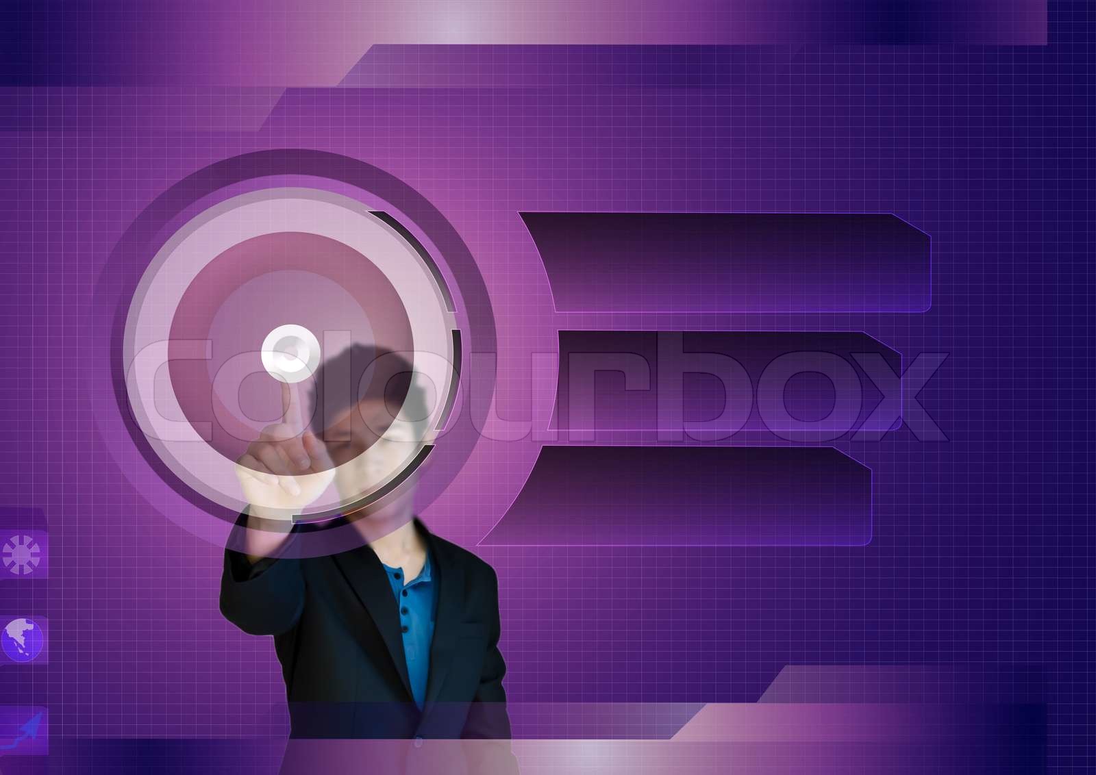 business man touch screen | Stock image | Colourbox