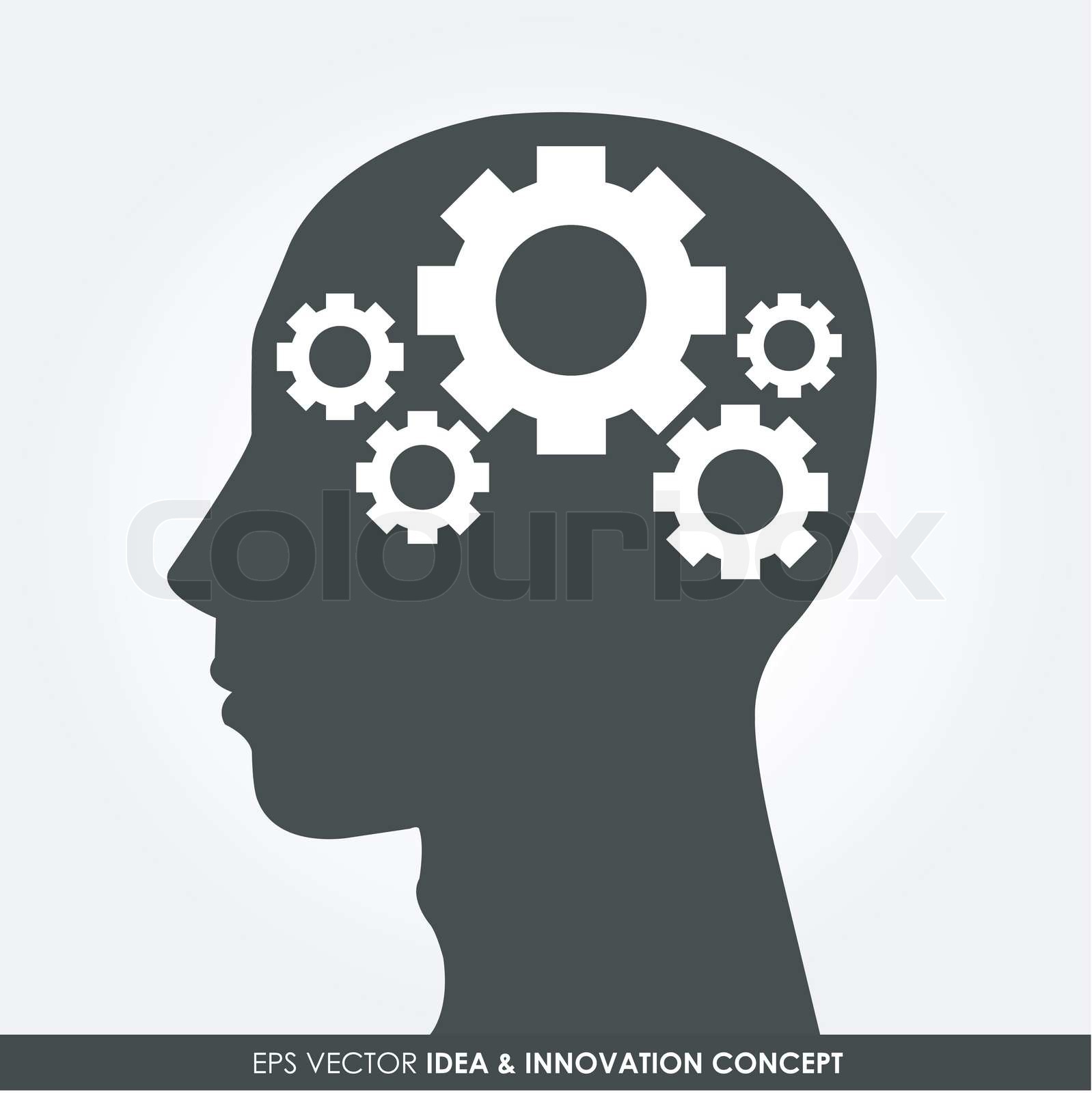 tanker, hoved, hjerne | Stock vektor | Colourbox