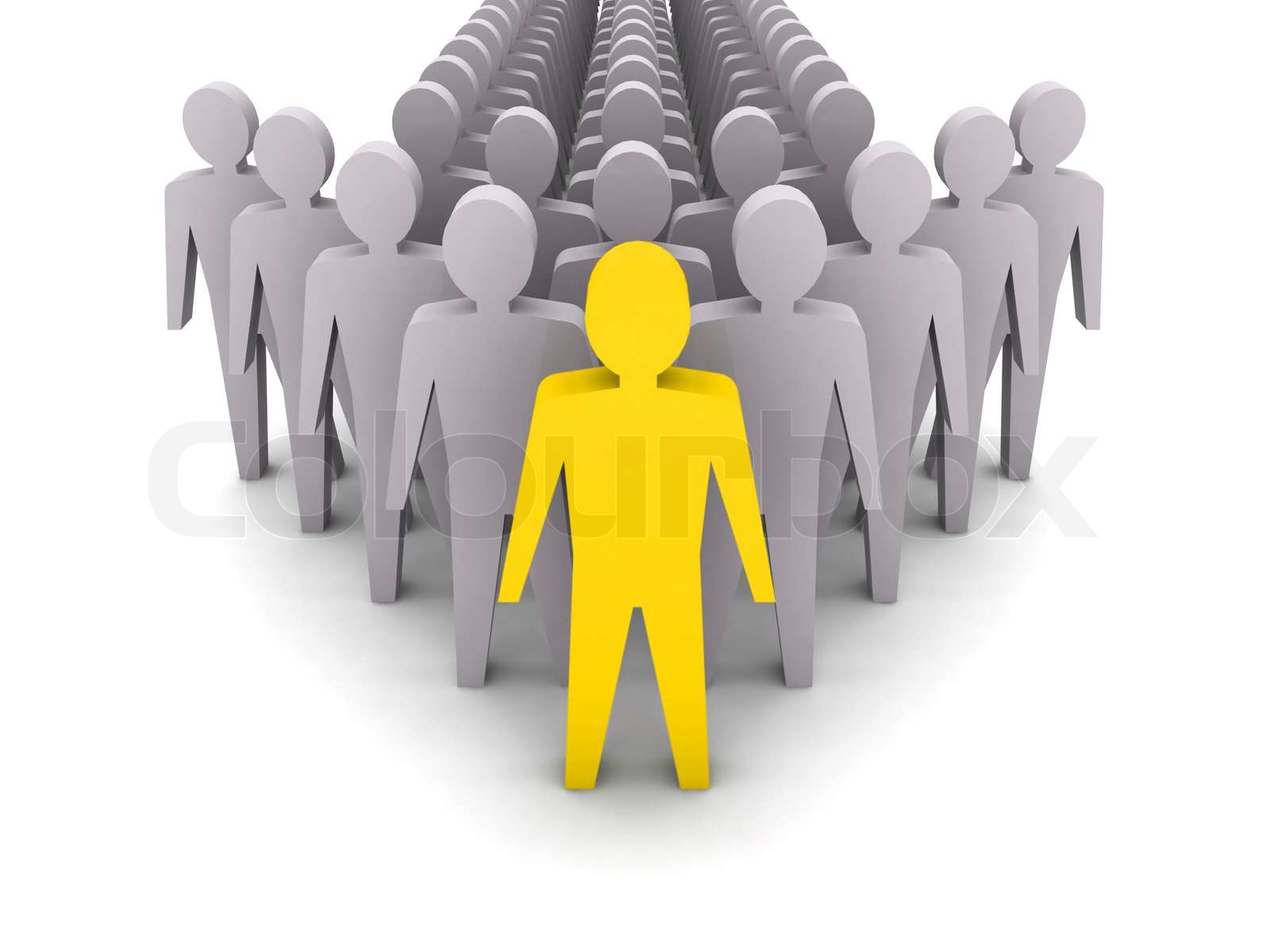 Team leader. Company boss. Teamwork. Concept 3D illustration | Stock ...
