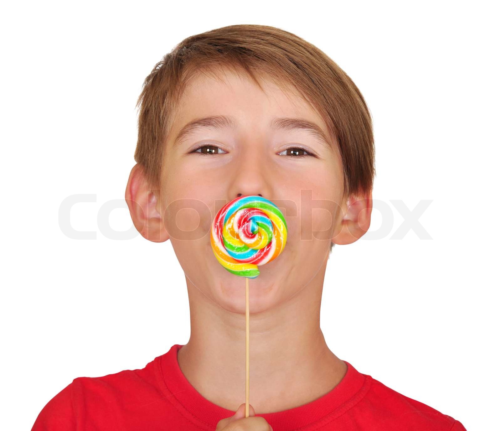 boy with candy | Stock image | Colourbox
