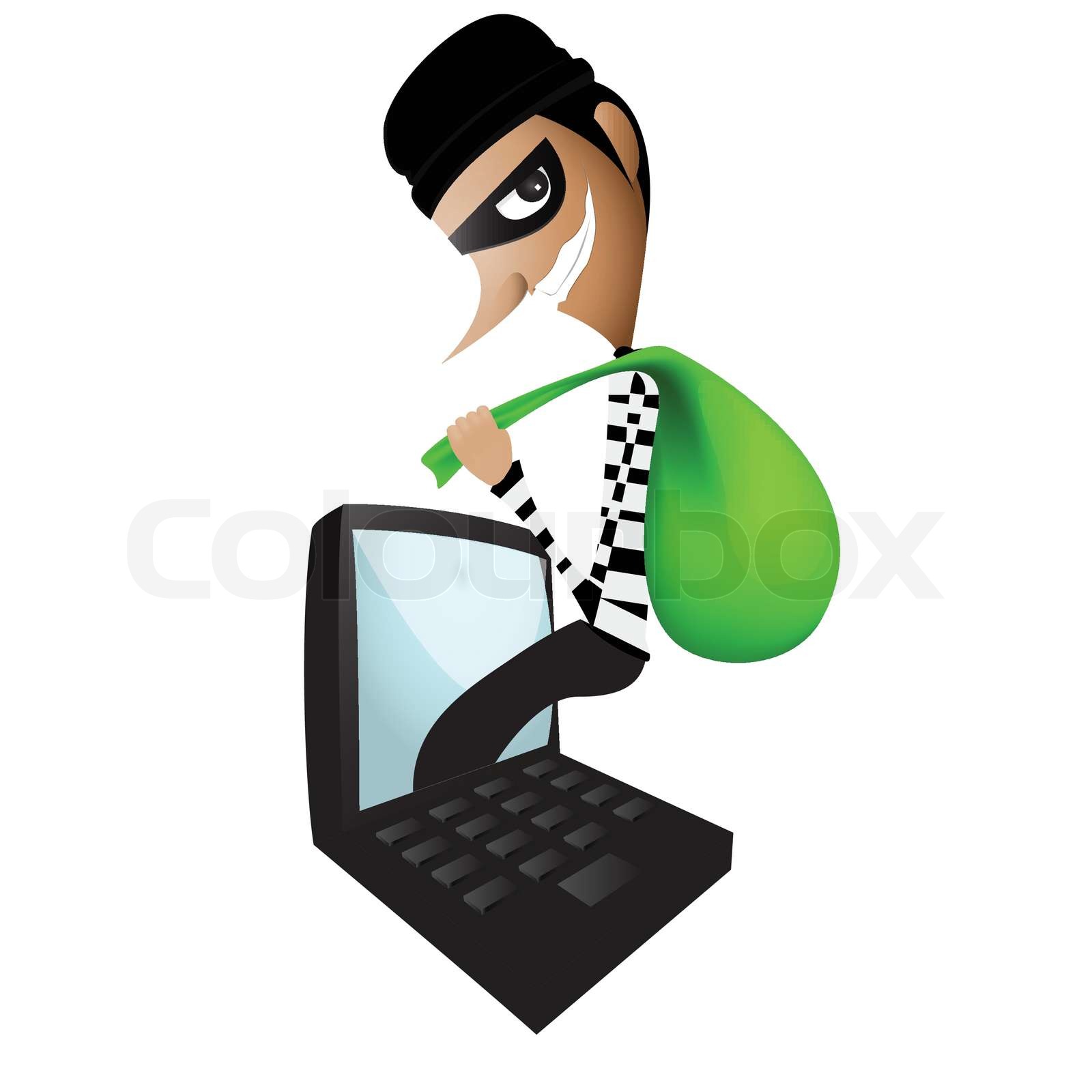 Thief Through the Internet | Stock vector | Colourbox