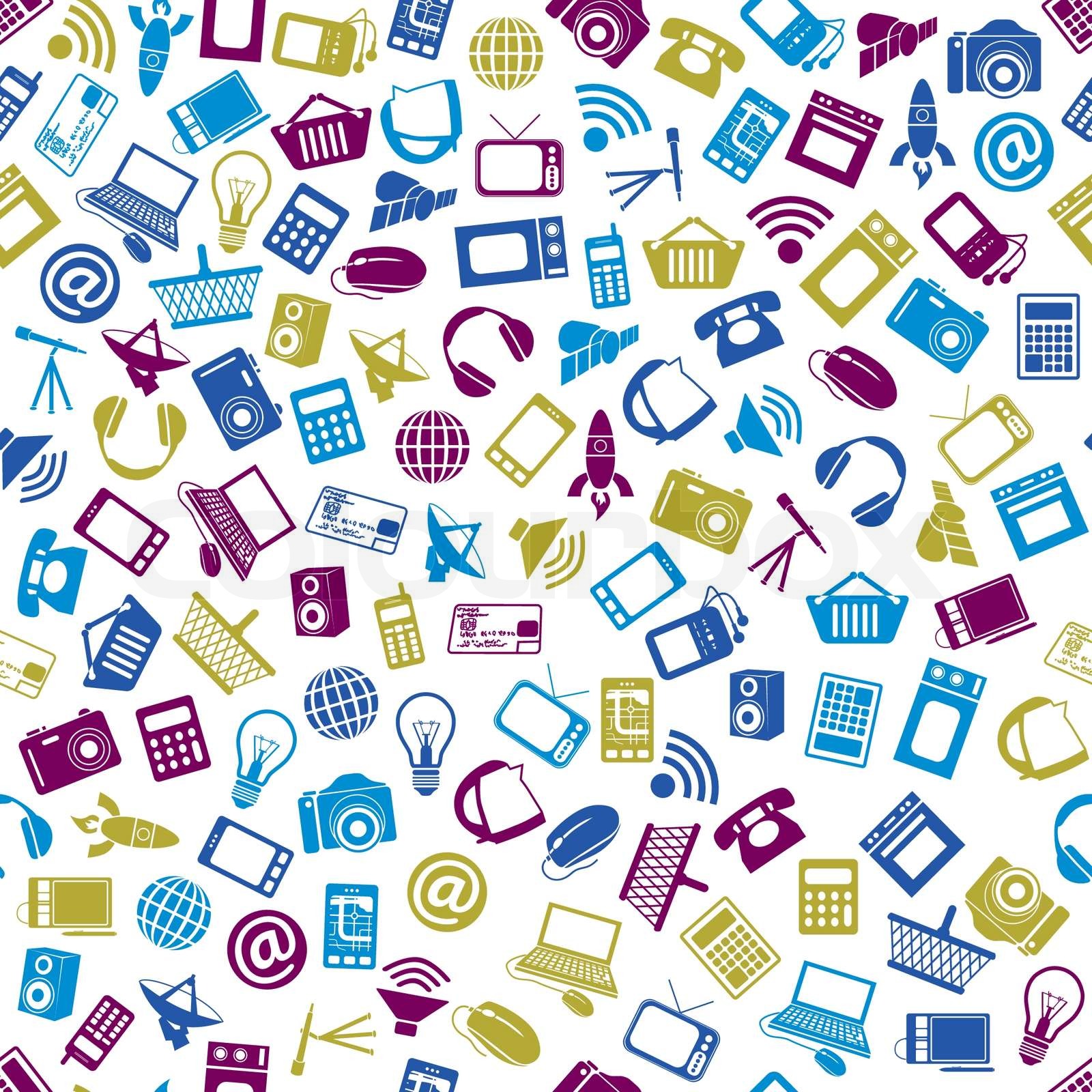 modern technology seamless pattern | Stock vector | Colourbox