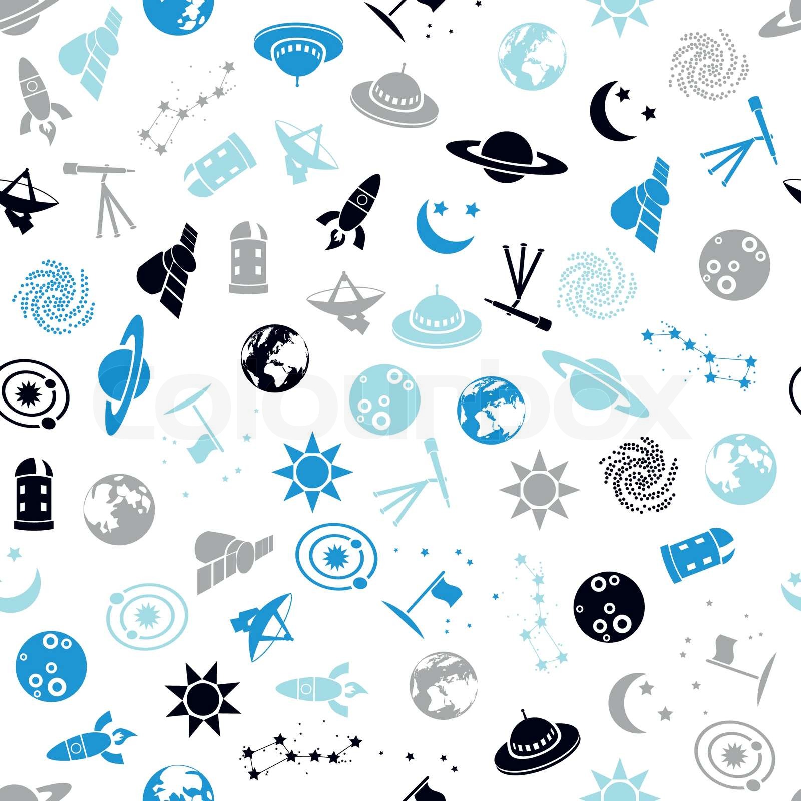 space seamless pattern | Stock vector | Colourbox