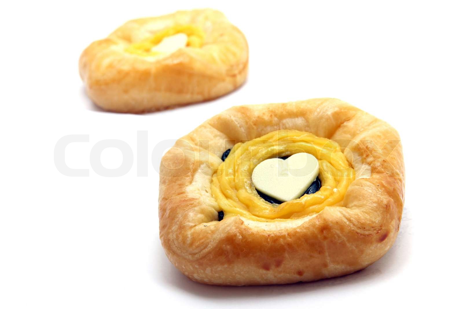 perspective of danish bun | Stock image | Colourbox