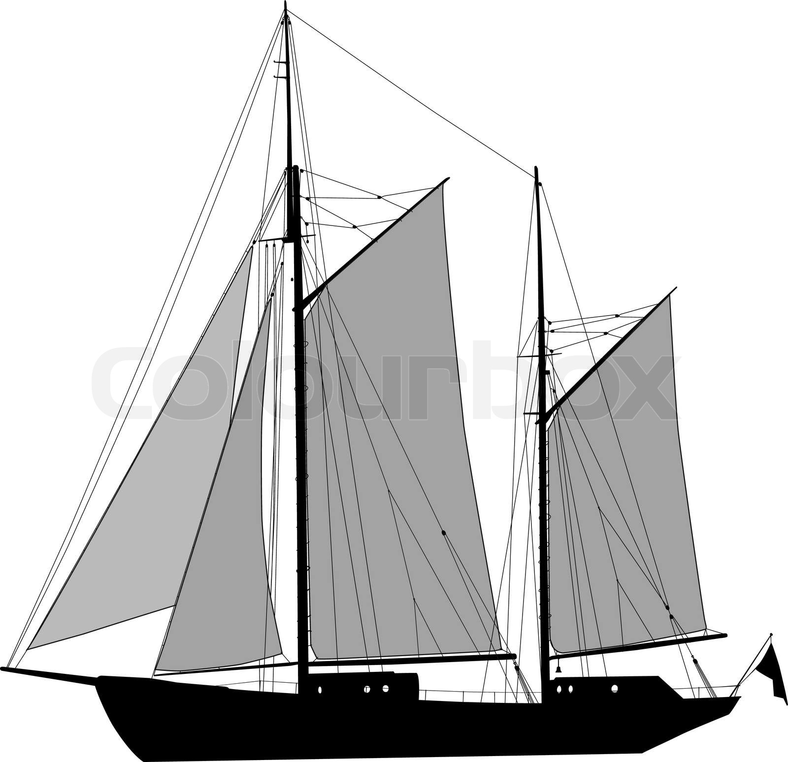 Two masted ketch | Stock vector | Colourbox