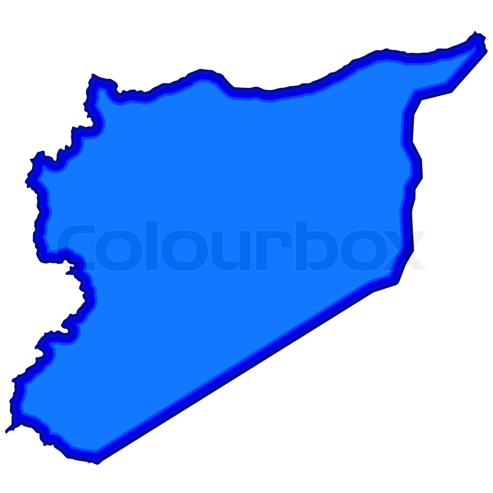 Kort over Syrien | Stock vektor | Colourbox