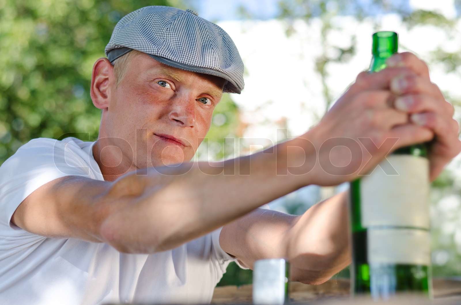 Man with an alcohol problem | Stock image | Colourbox