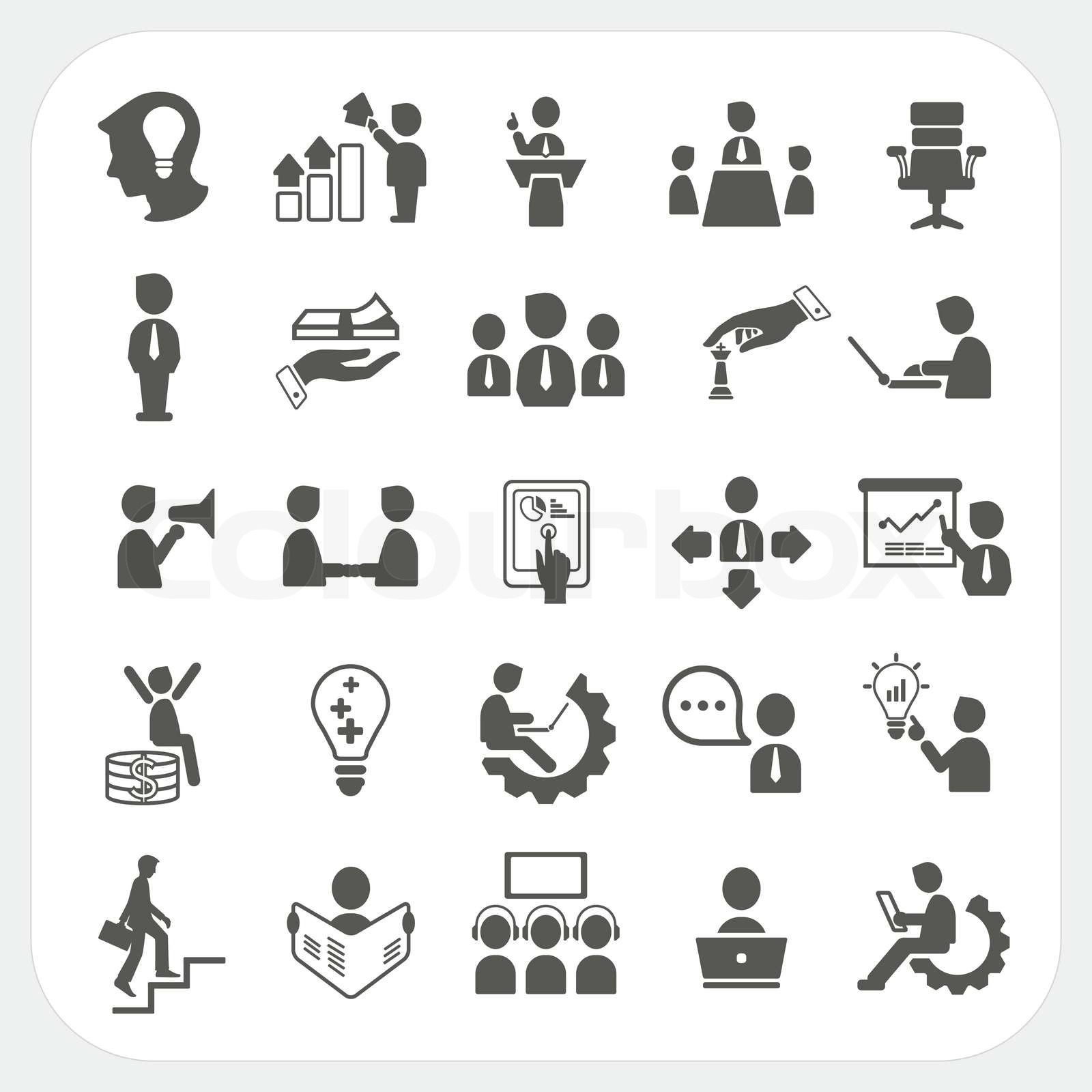 Management and Business icons set | Stock vector | Colourbox