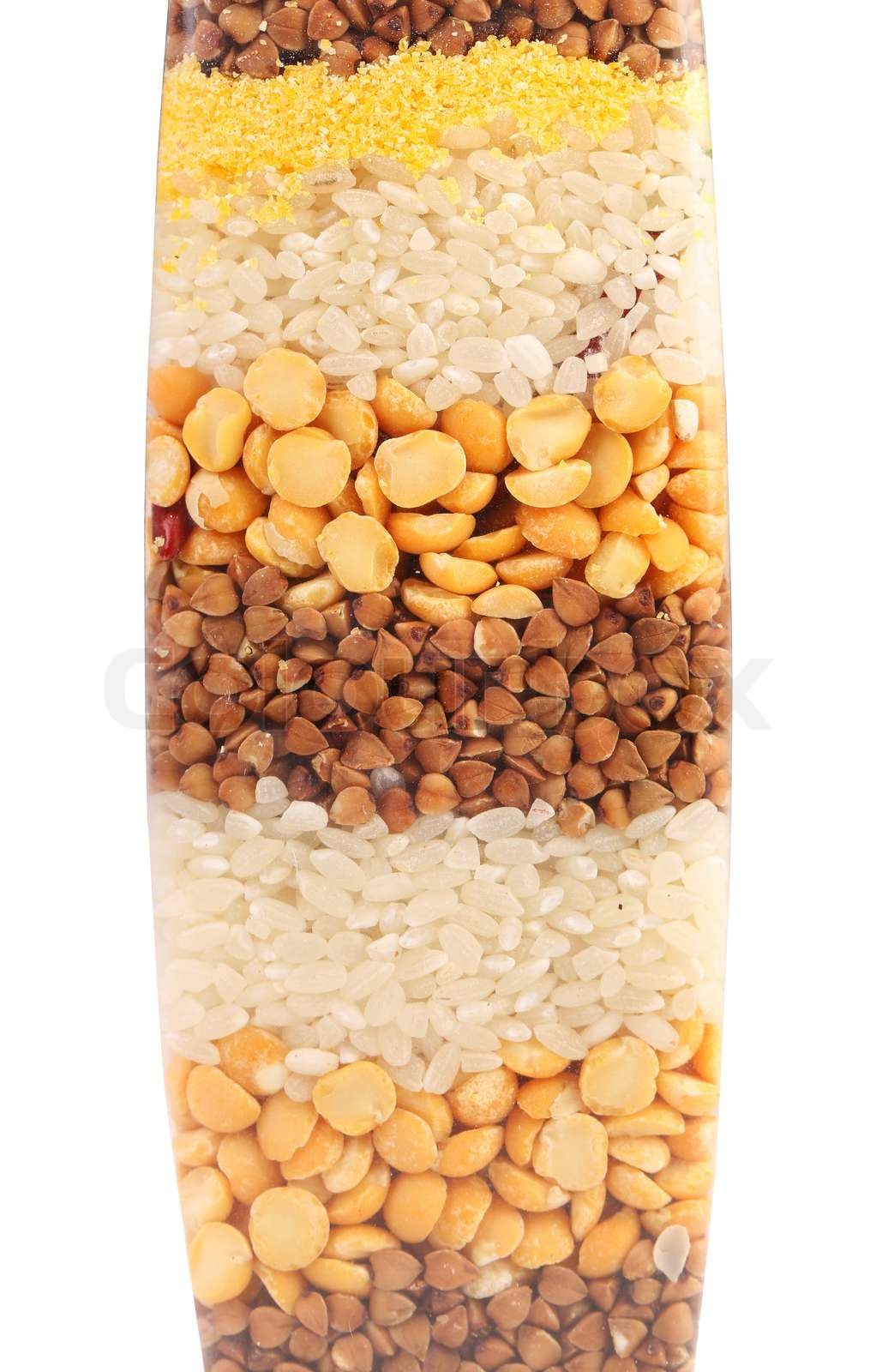 Background of different coloured seeds | Stock image | Colourbox