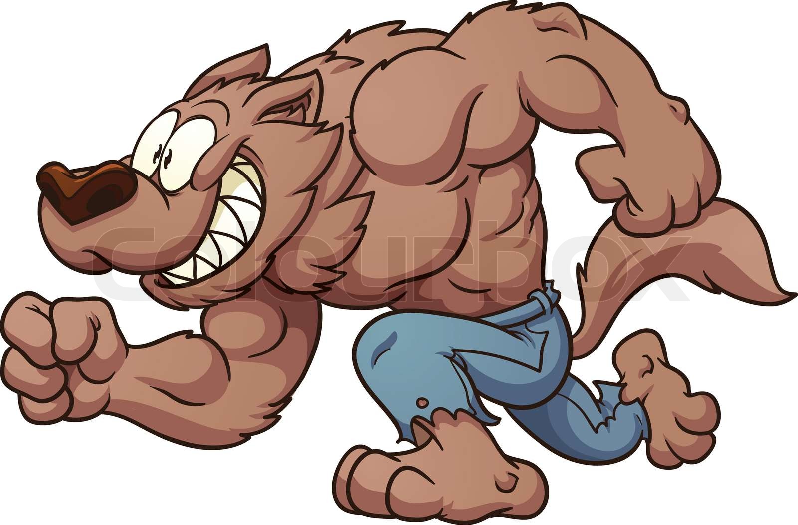 Running werewolf | Stock vector | Colourbox