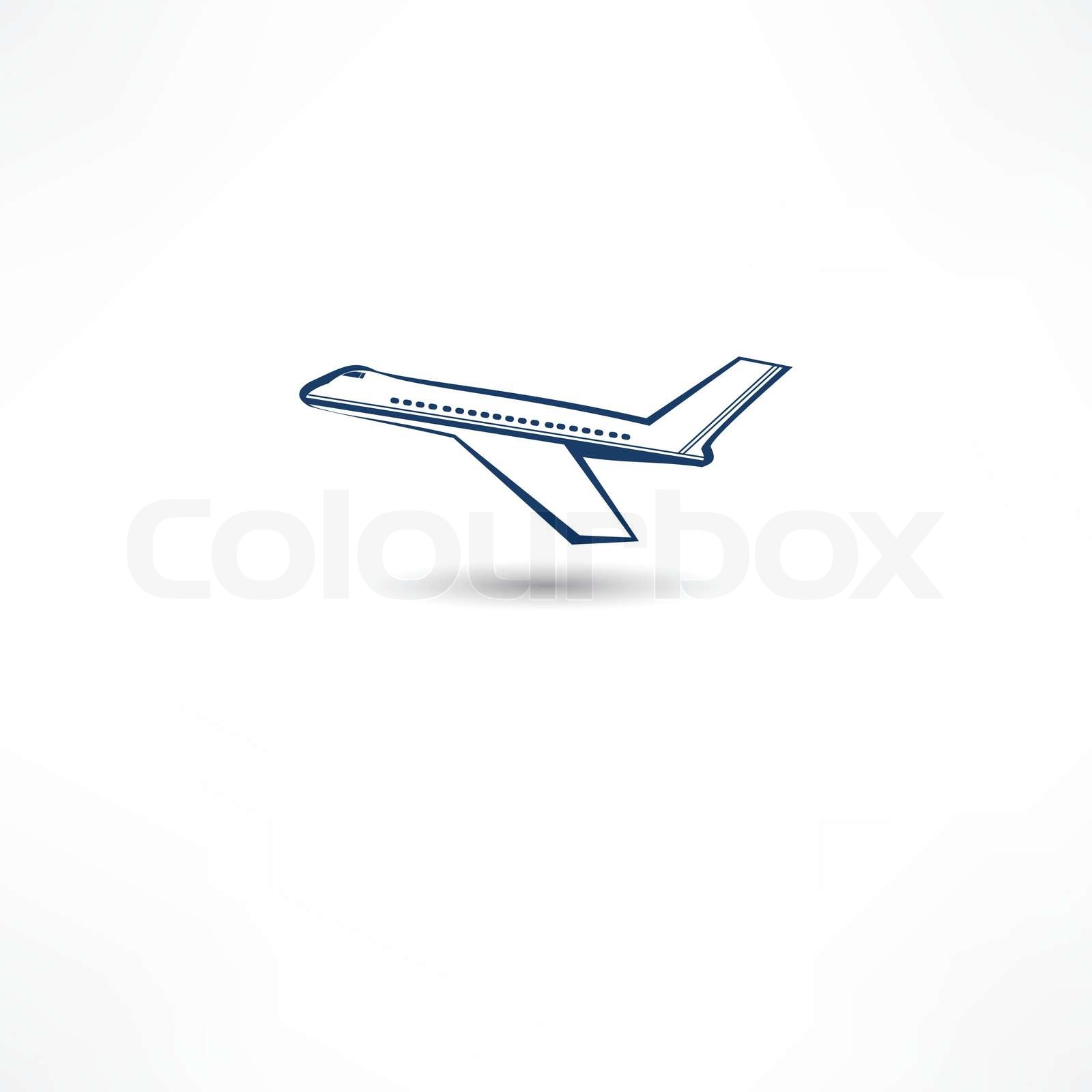 Flugzeug -Symbol | Stock-Vektor | Colourbox